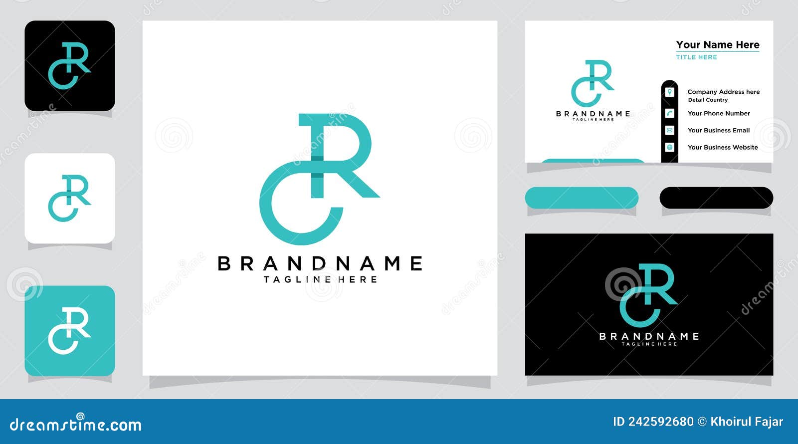 Lettre Initiale Logo Cr Modèle Rc Logo Vectoriel De Conception Avec ...