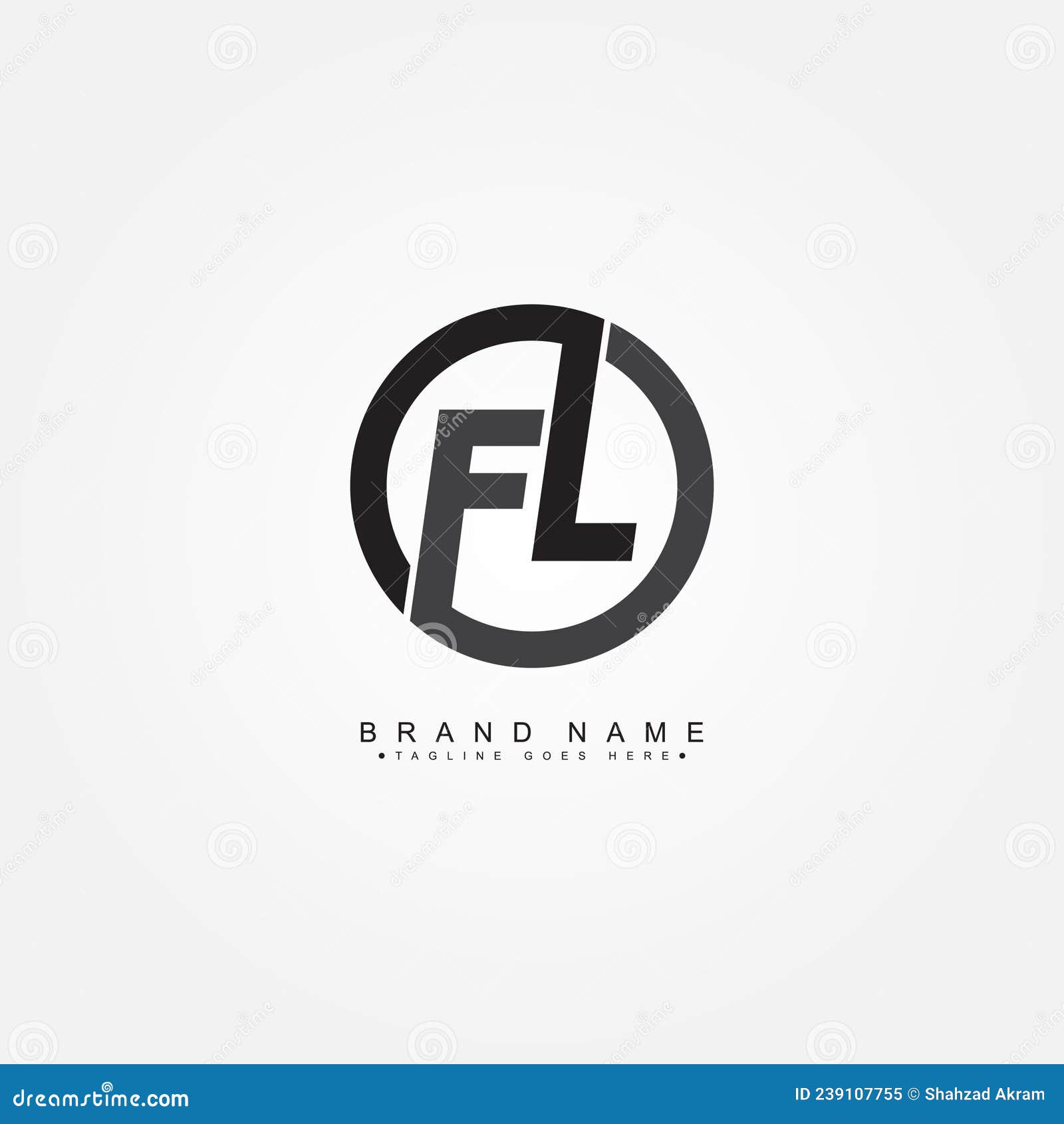 Lettre Initiale Logo Fl Simple Alphabet Logo Illustration de Vecteur ...