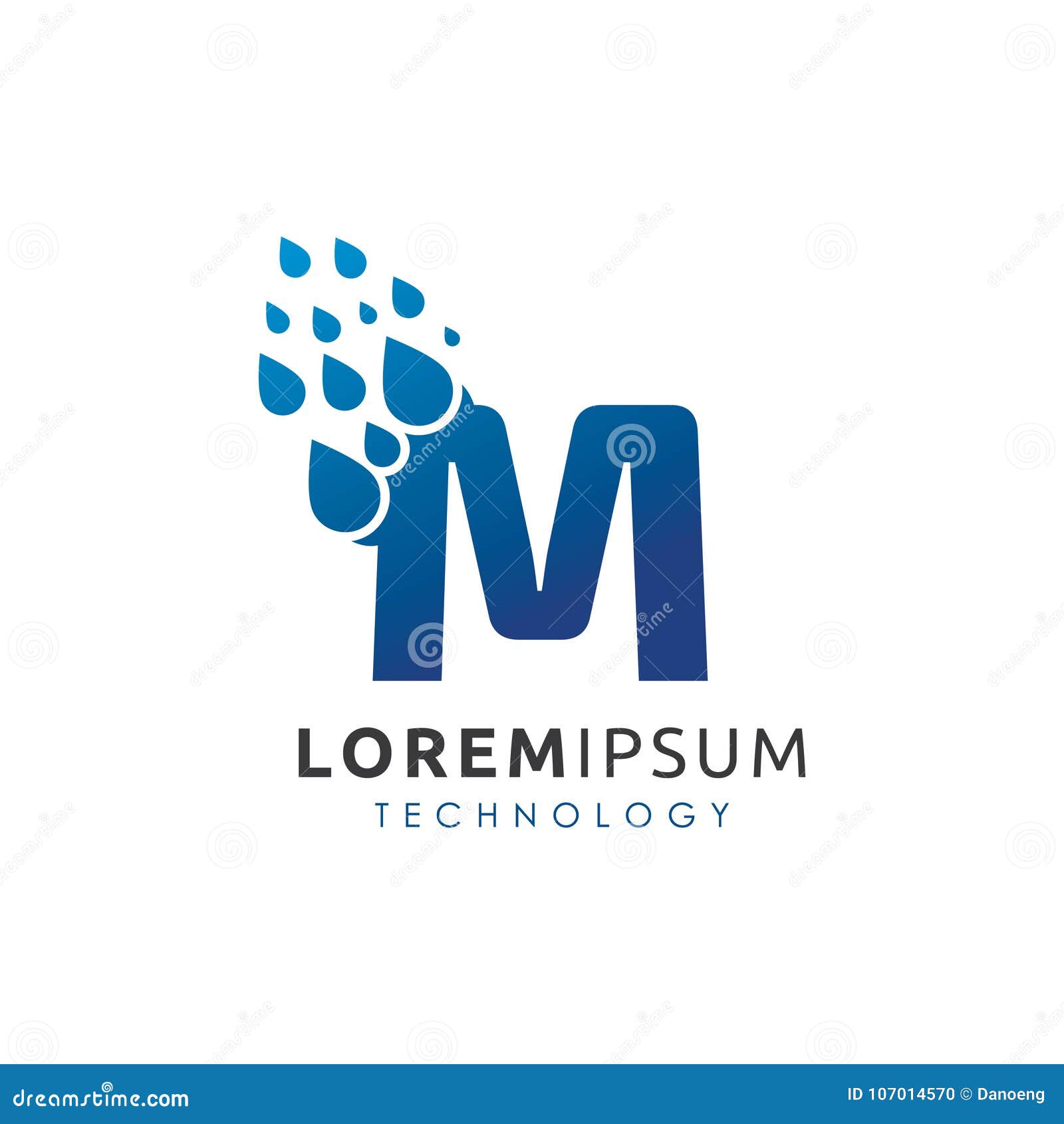 Lettre M Drop Water Logo Vector Illustration Stock - Illustration du ...