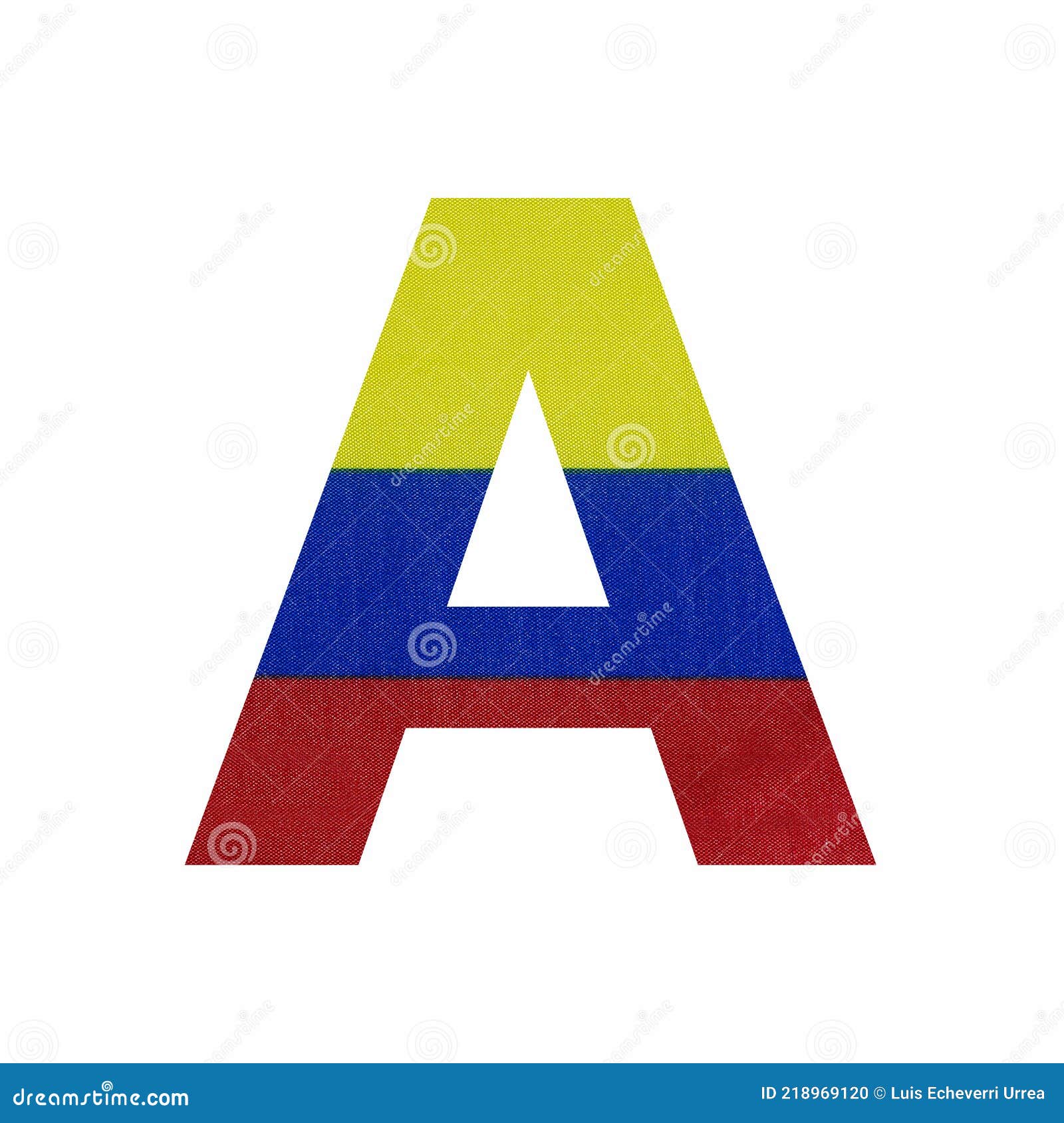 Lettre Majuscule Colombia Drapeau Couleurs Illustration Stock ...