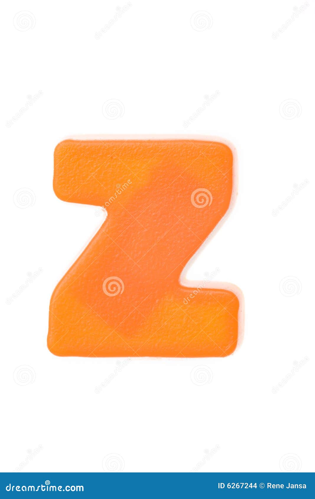 Lettre orange z photo stock. Image du plastique, caractère - 6267244