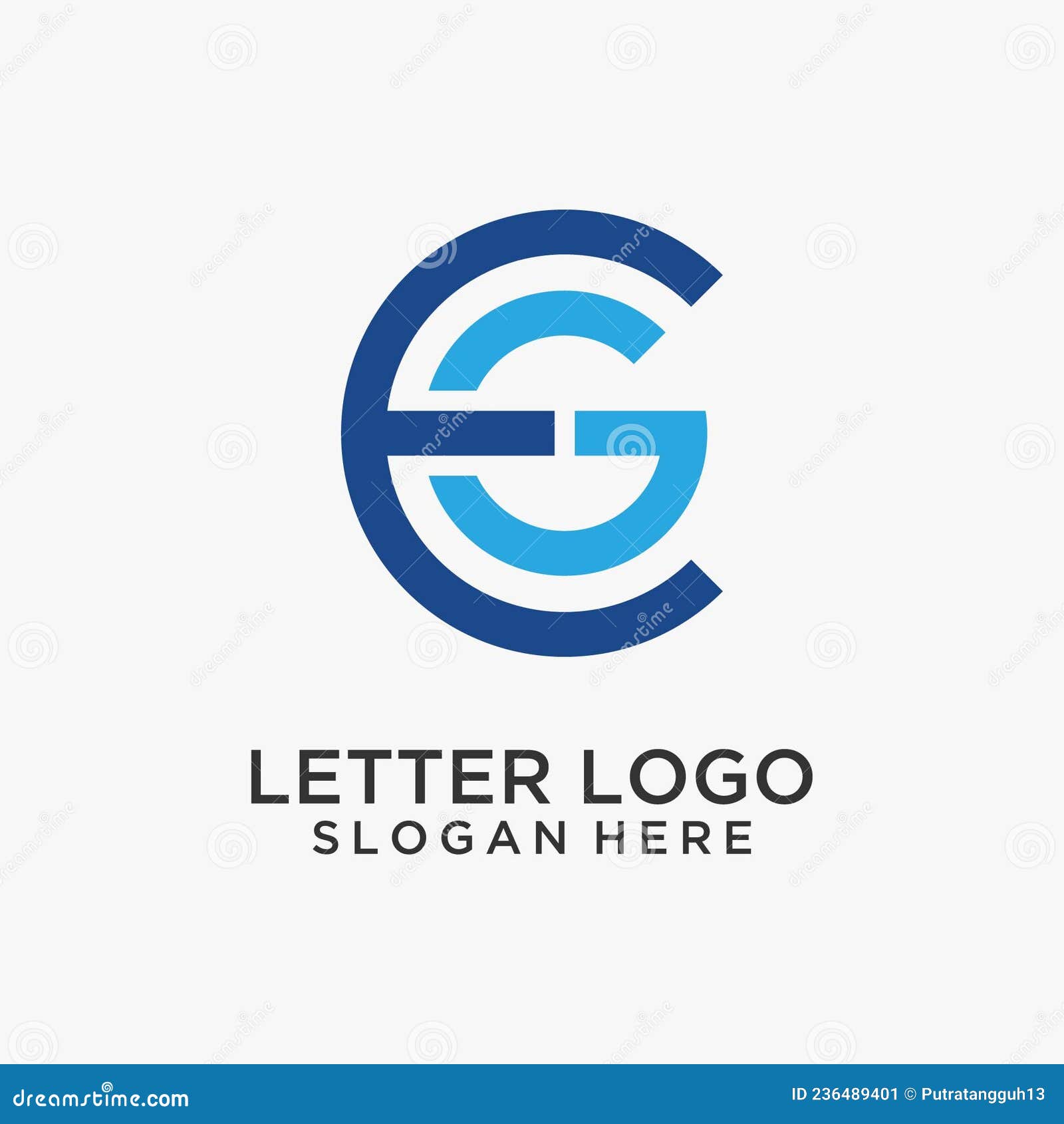 Lettre par exemple logo illustration de vecteur. Illustration du lettre ...