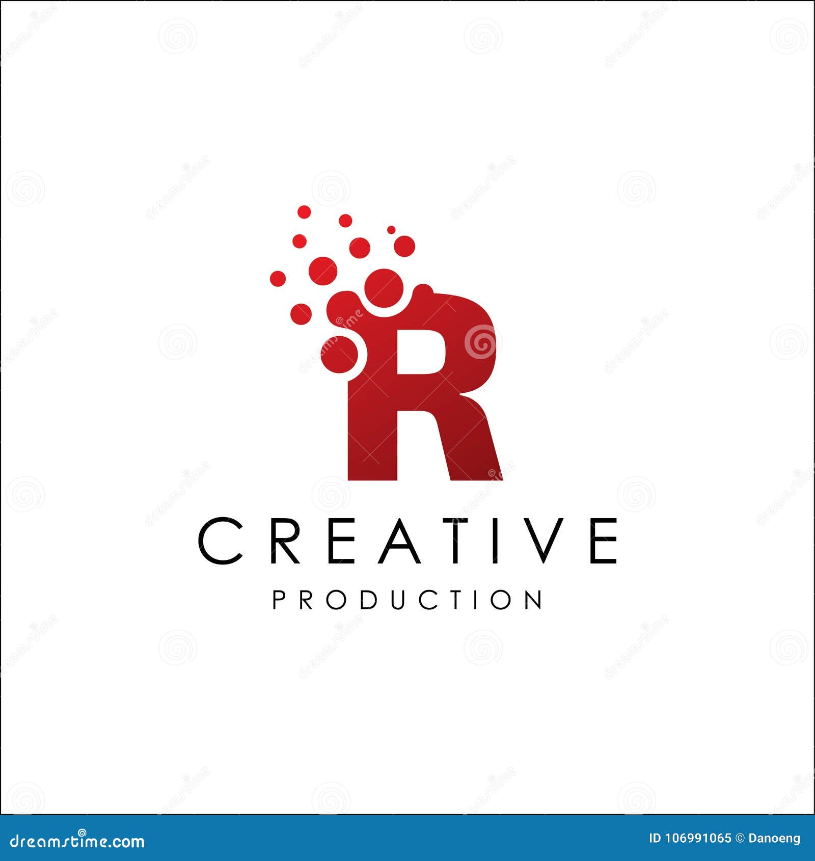 Lettre R Dot Logo Vector illustration stock. Illustration du pièce ...