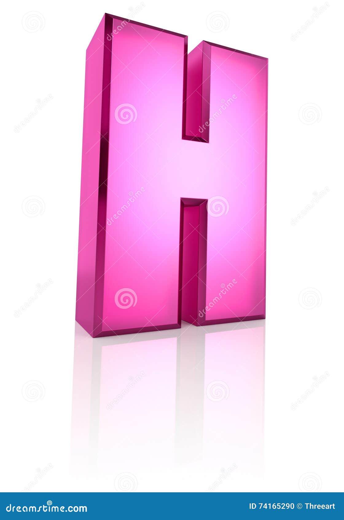 Lettre rose H illustration stock. Illustration du girlish - 74165290