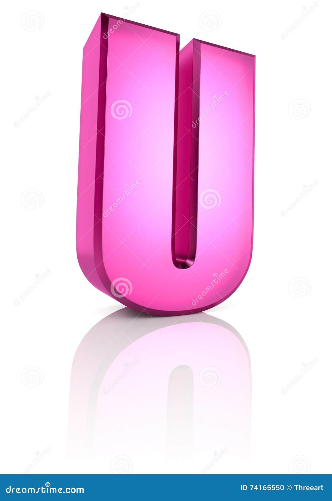 Lettre rose U illustration stock. Illustration du couleur - 74165550