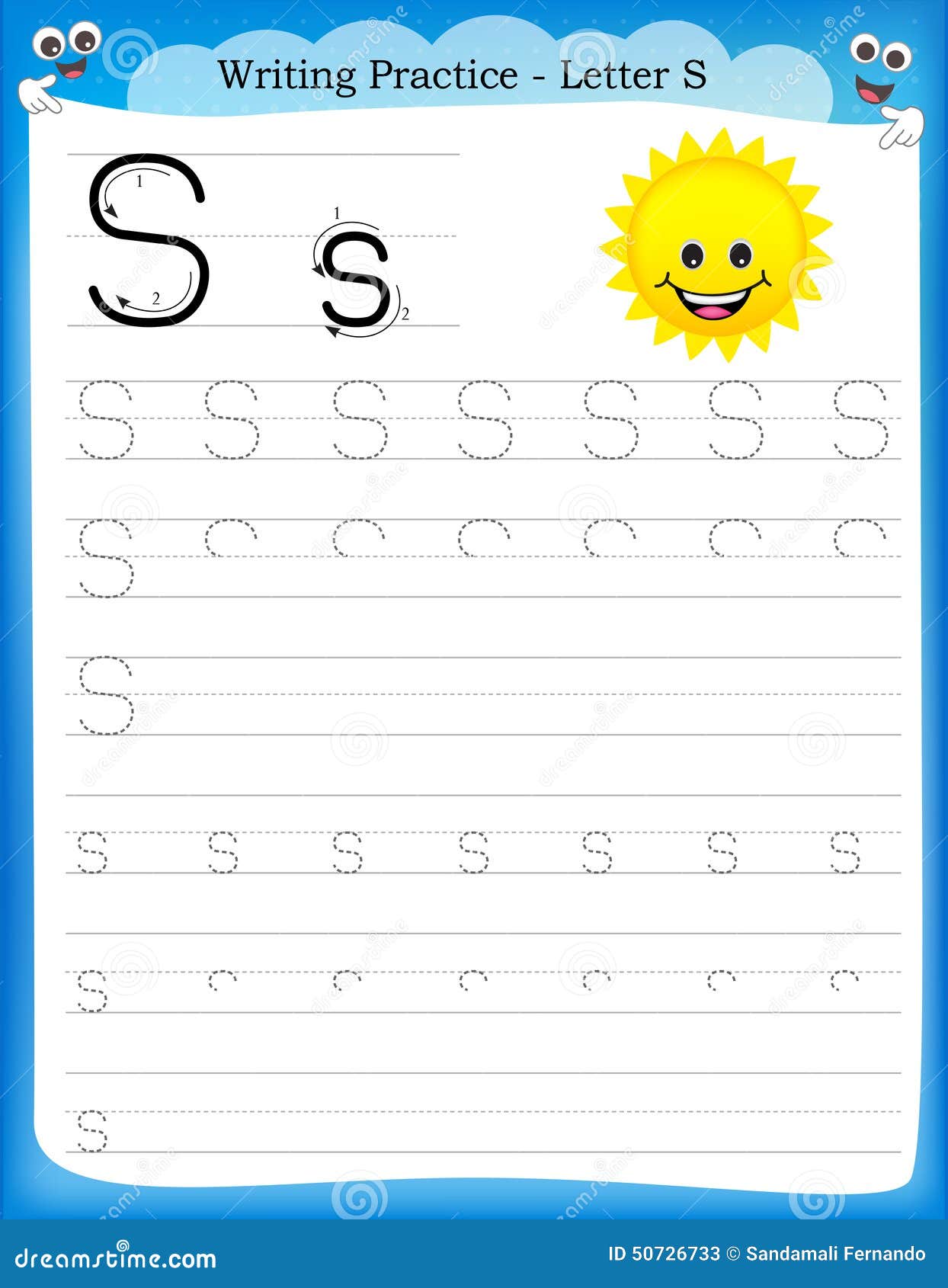 Lettre S De Pratique En Matière D'écriture Illustration de Vecteur - Illustration du pour ...