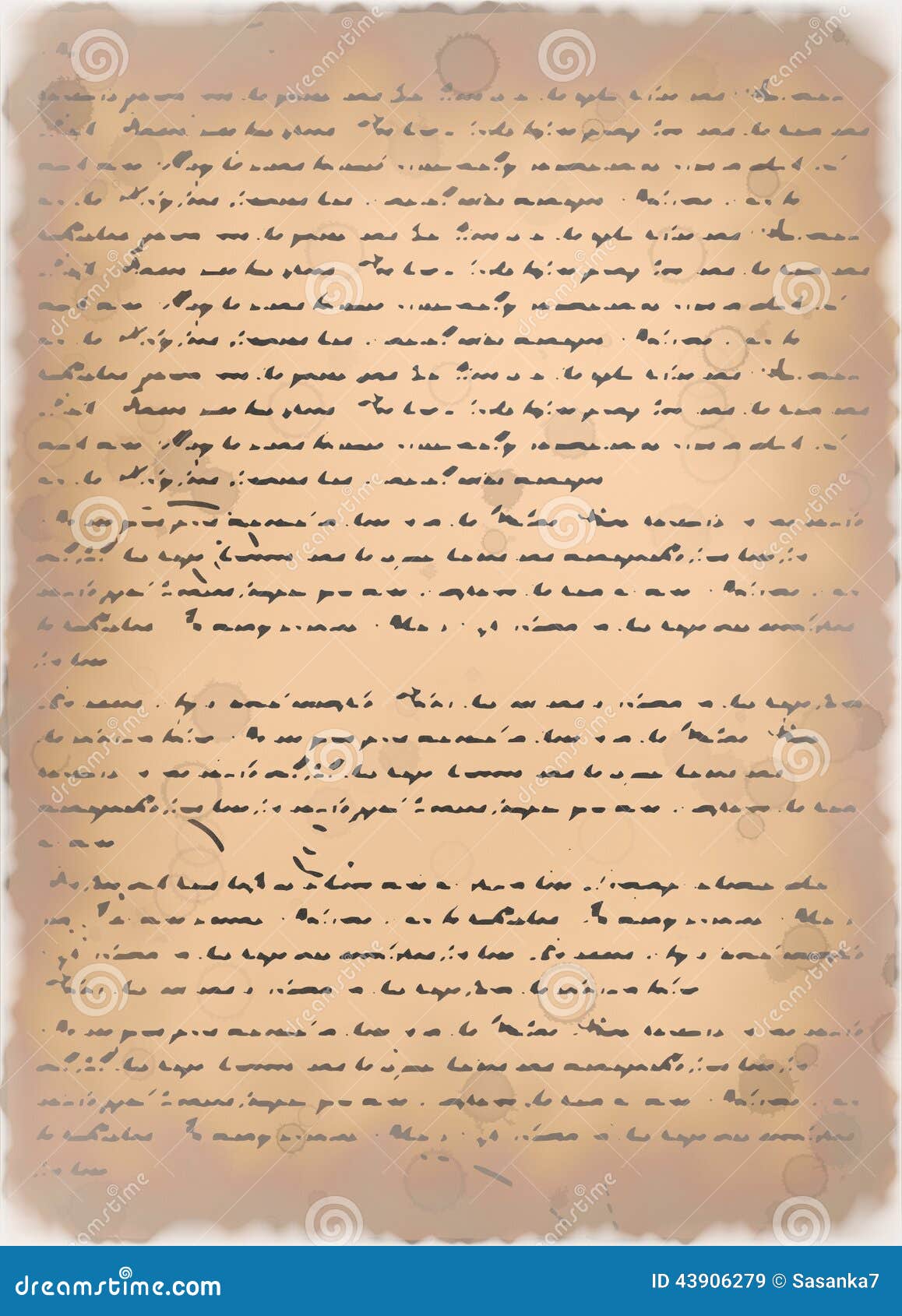 Lettre sur le parchemin illustration stock. Illustration of nature ...