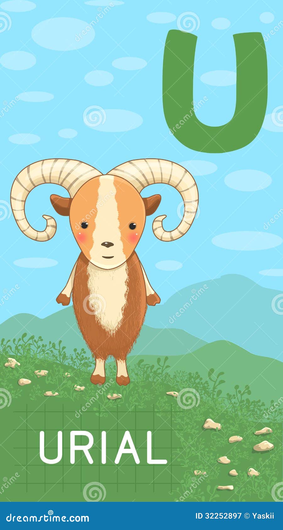 Lettre U, ABC animal illustration de vecteur. Illustration of nature ...