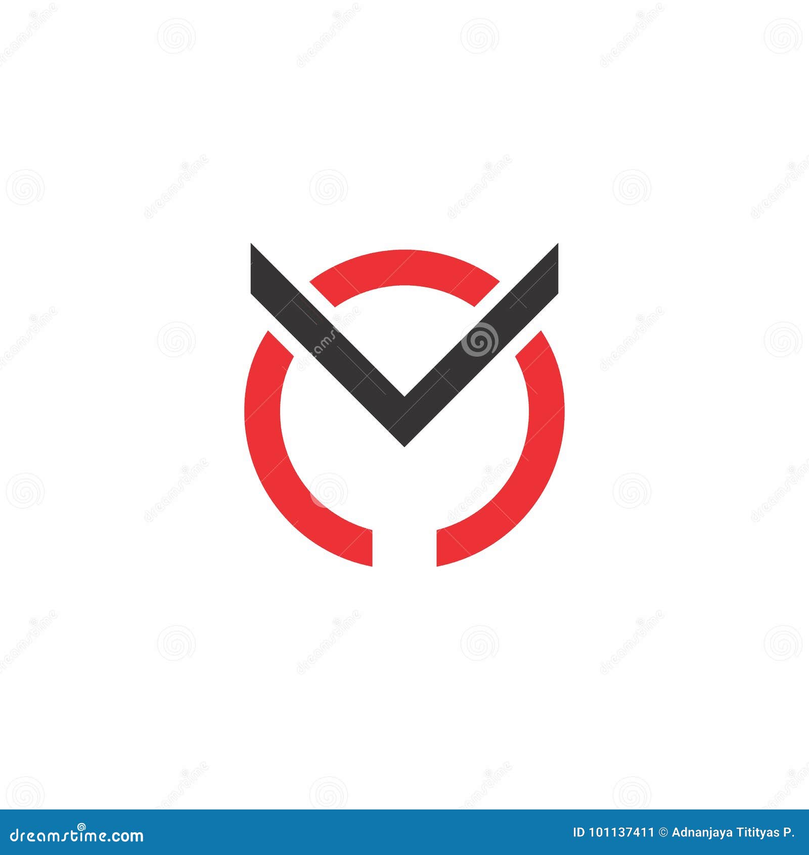 Lettre V Et Vecteur D'objet De Cercle Illustration de Vecteur ...