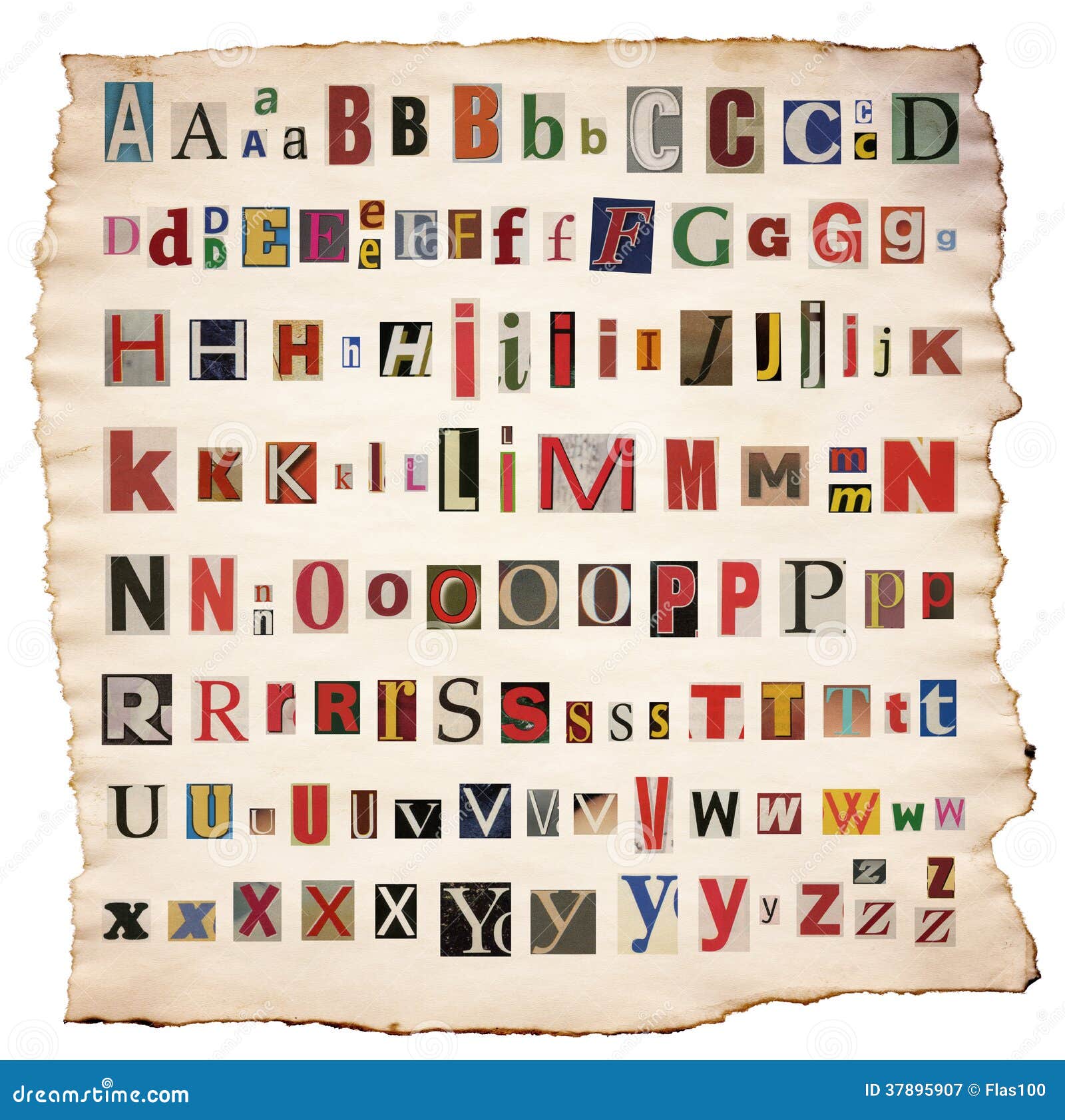 Lettres D'alphabet Faites De Journal, Magazine Image stock - Image du ...