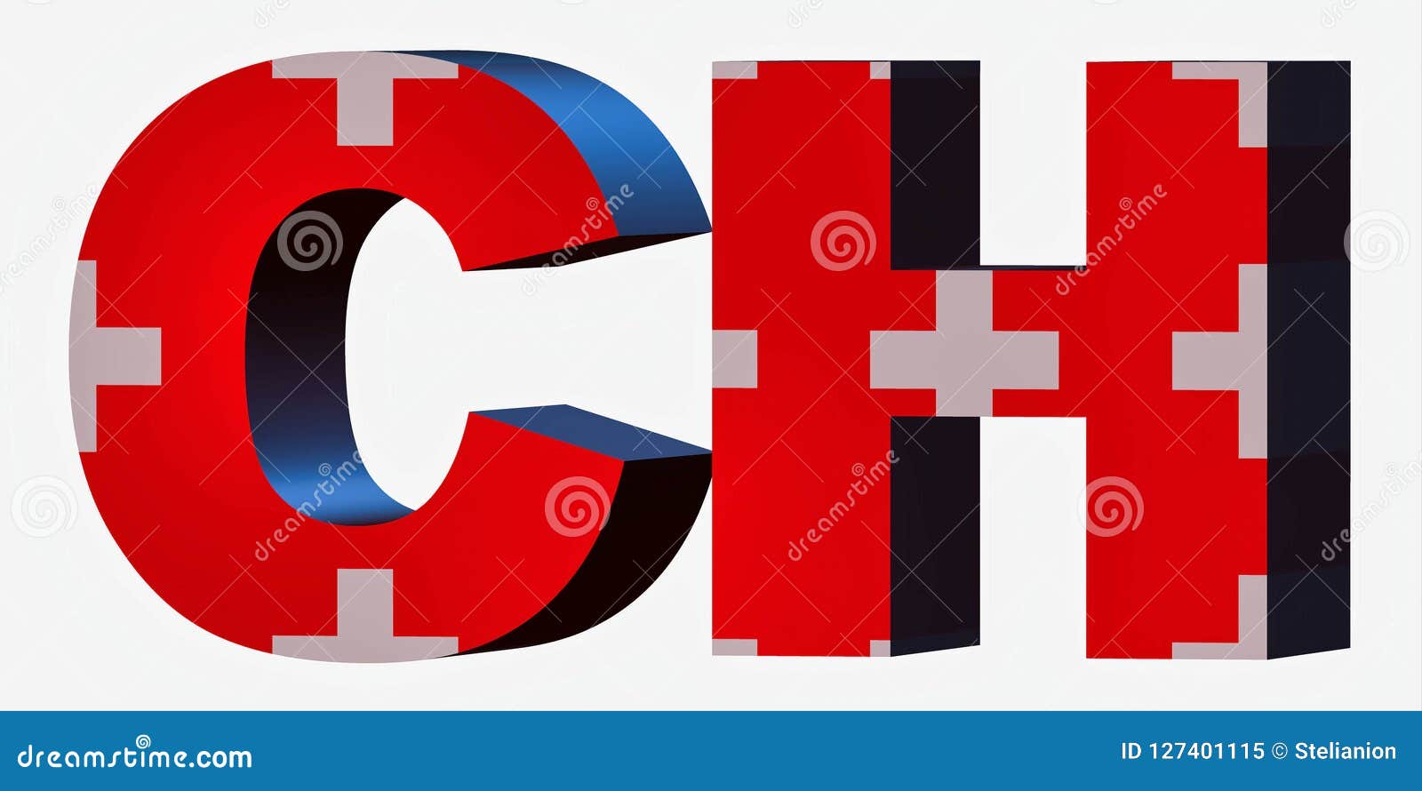 Lettres De Code De Short Du Pays 3d - Suisse Illustration Stock ...