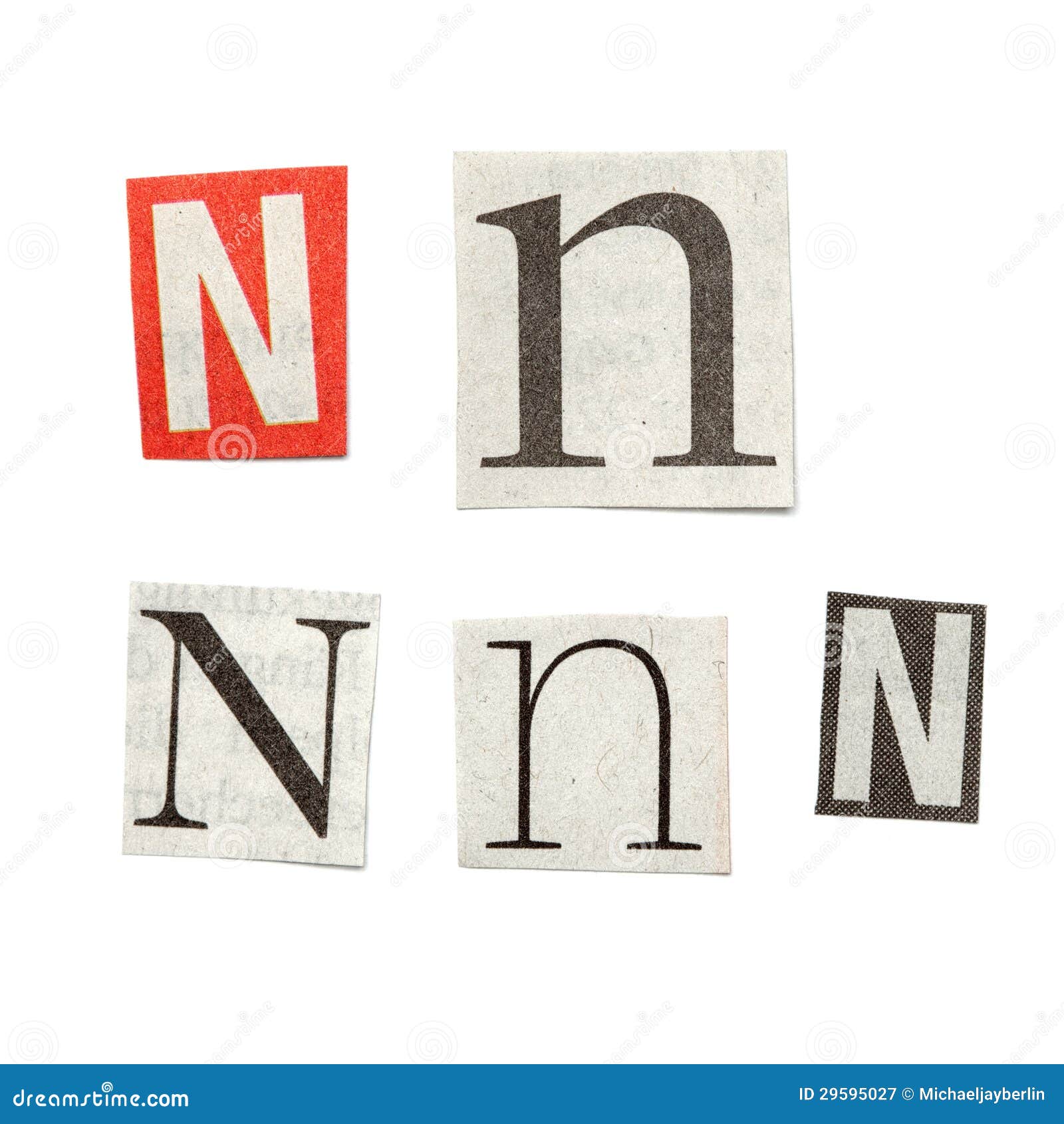 Lettres de journal image stock. Image du découpage, chantage - 29595027