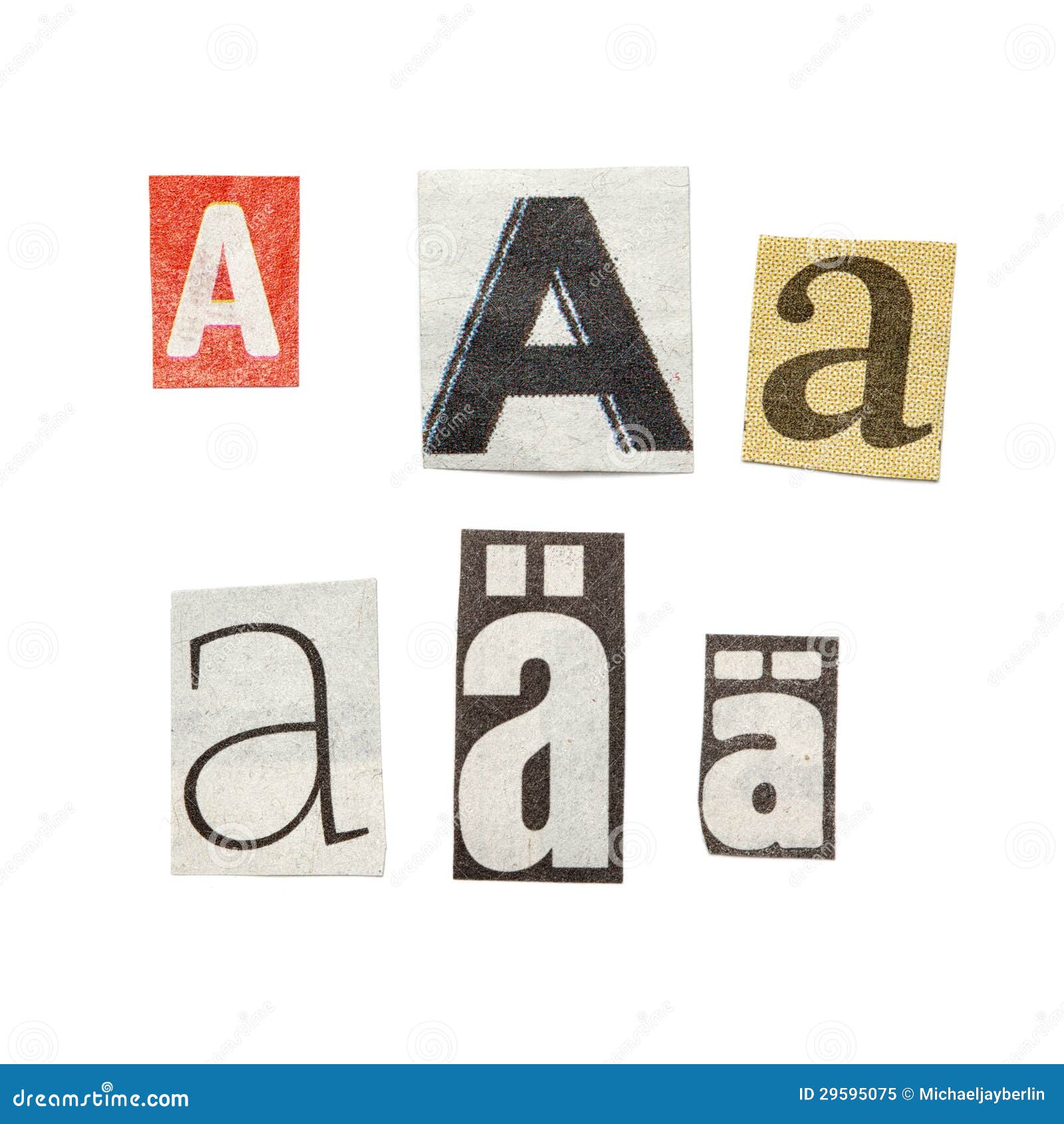 Lettres de journal image stock. Image du extorsion, objets - 29595075