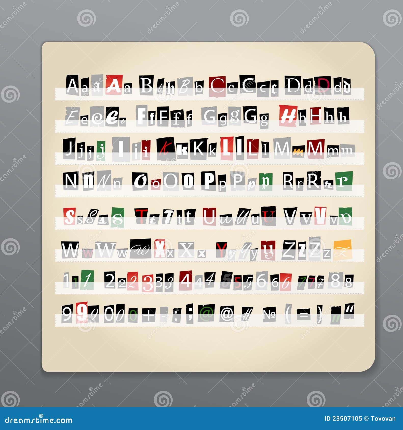 Lettres De Journal Et De Revues Illustration de Vecteur - Illustration ...