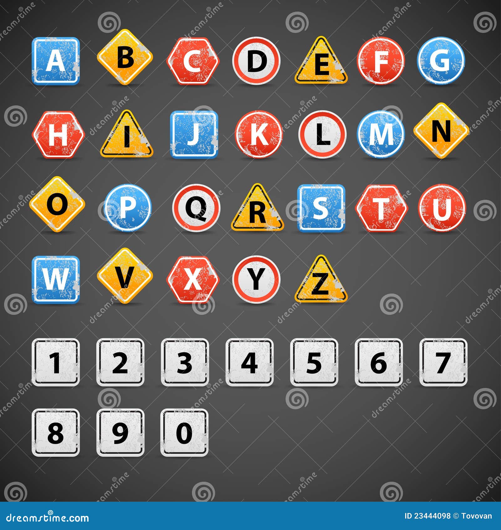 Lettres Des Signes De Route Illustration de Vecteur - Illustration du ...