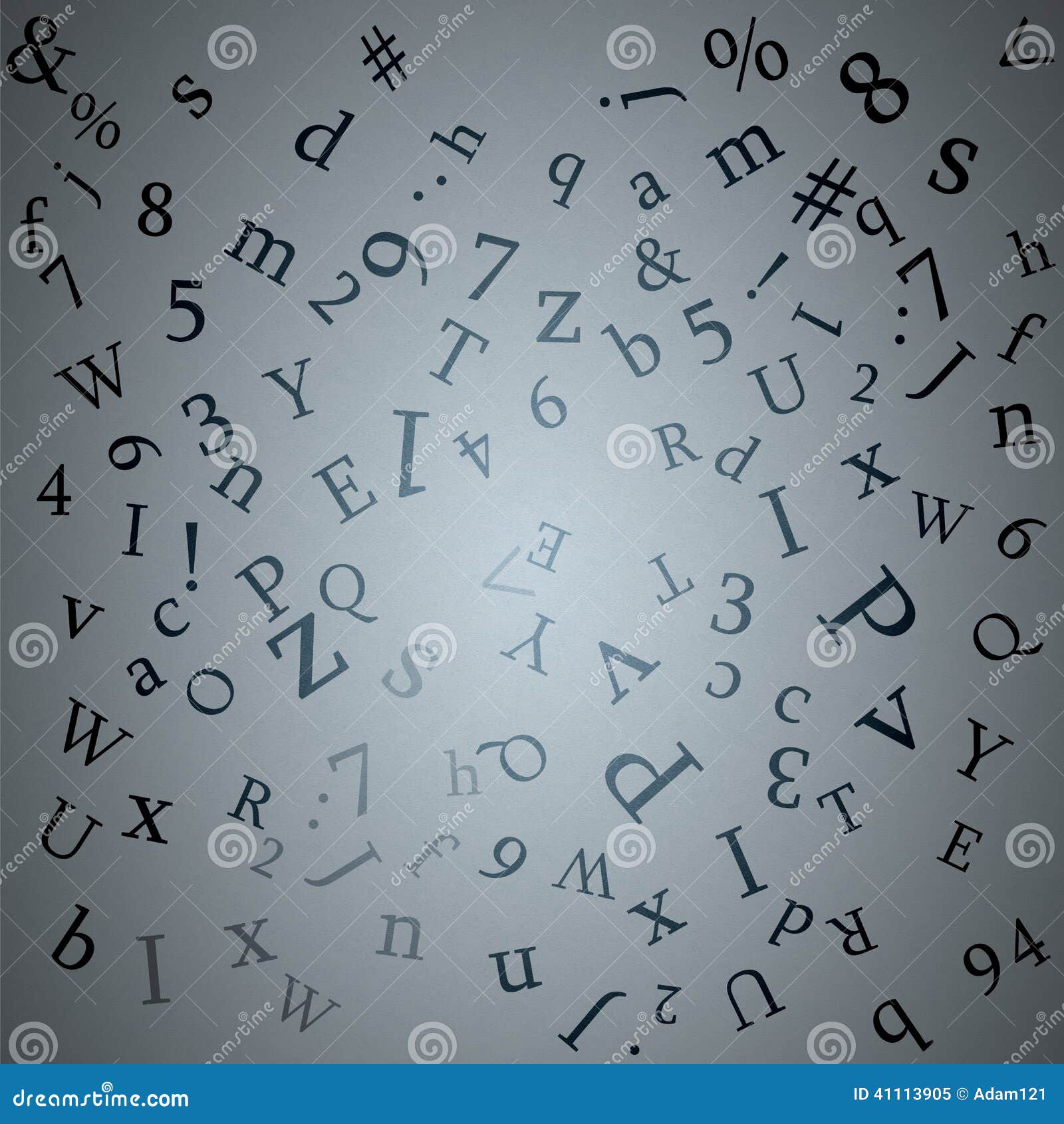 Lettres Et Chiffres De Symboles Illustration Stock - Illustration du ...