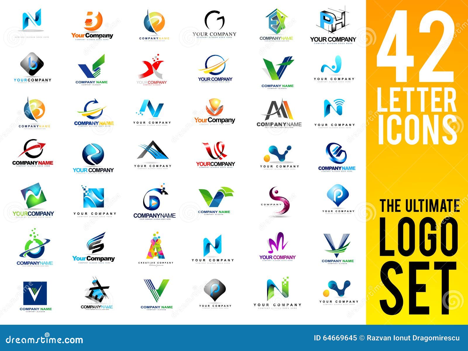 Lettres Logo Set Collection Illustration de Vecteur - Illustration du ...