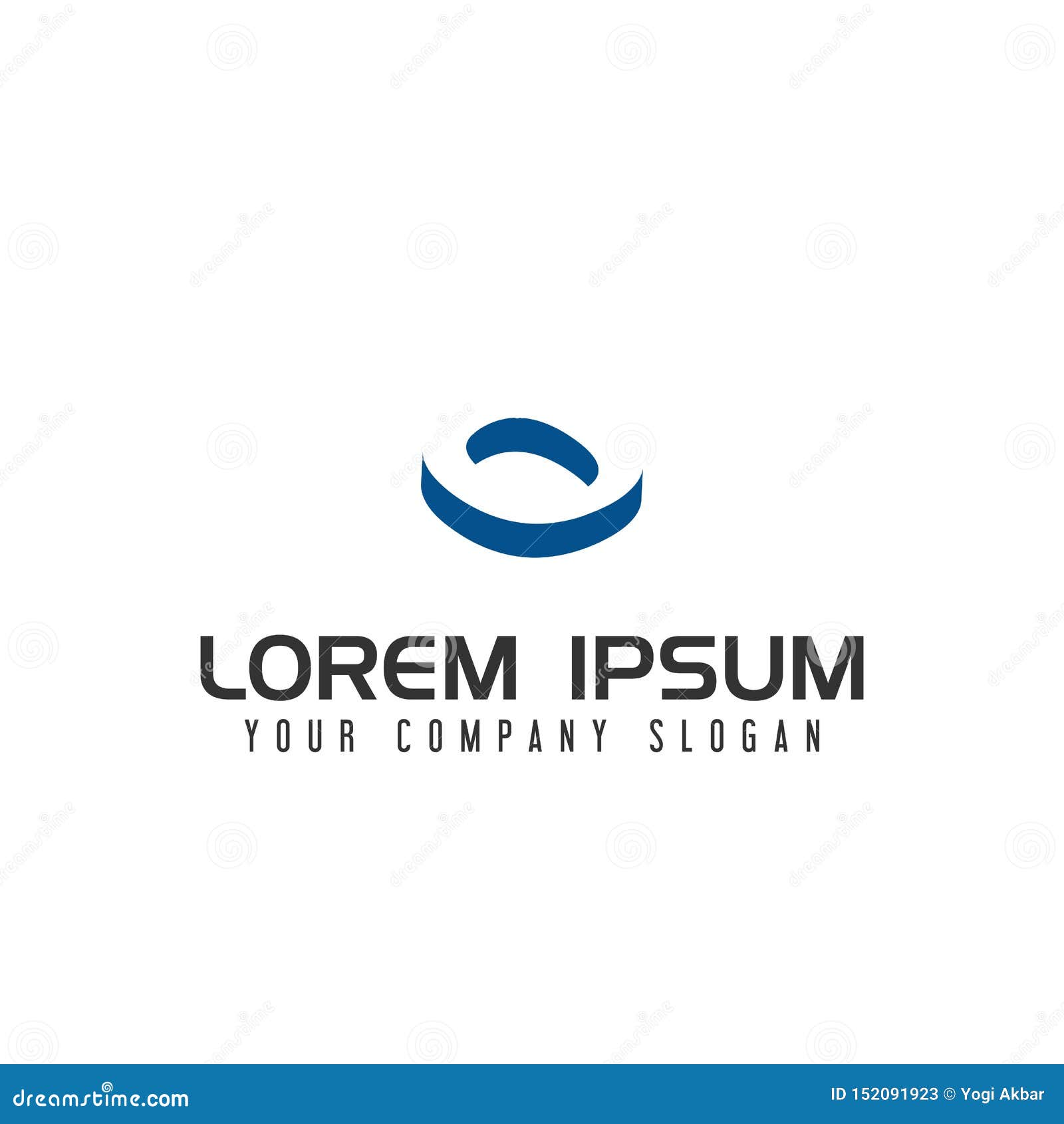 Lettter O Negative Space Logo Design Concept Template Stock Vector ...