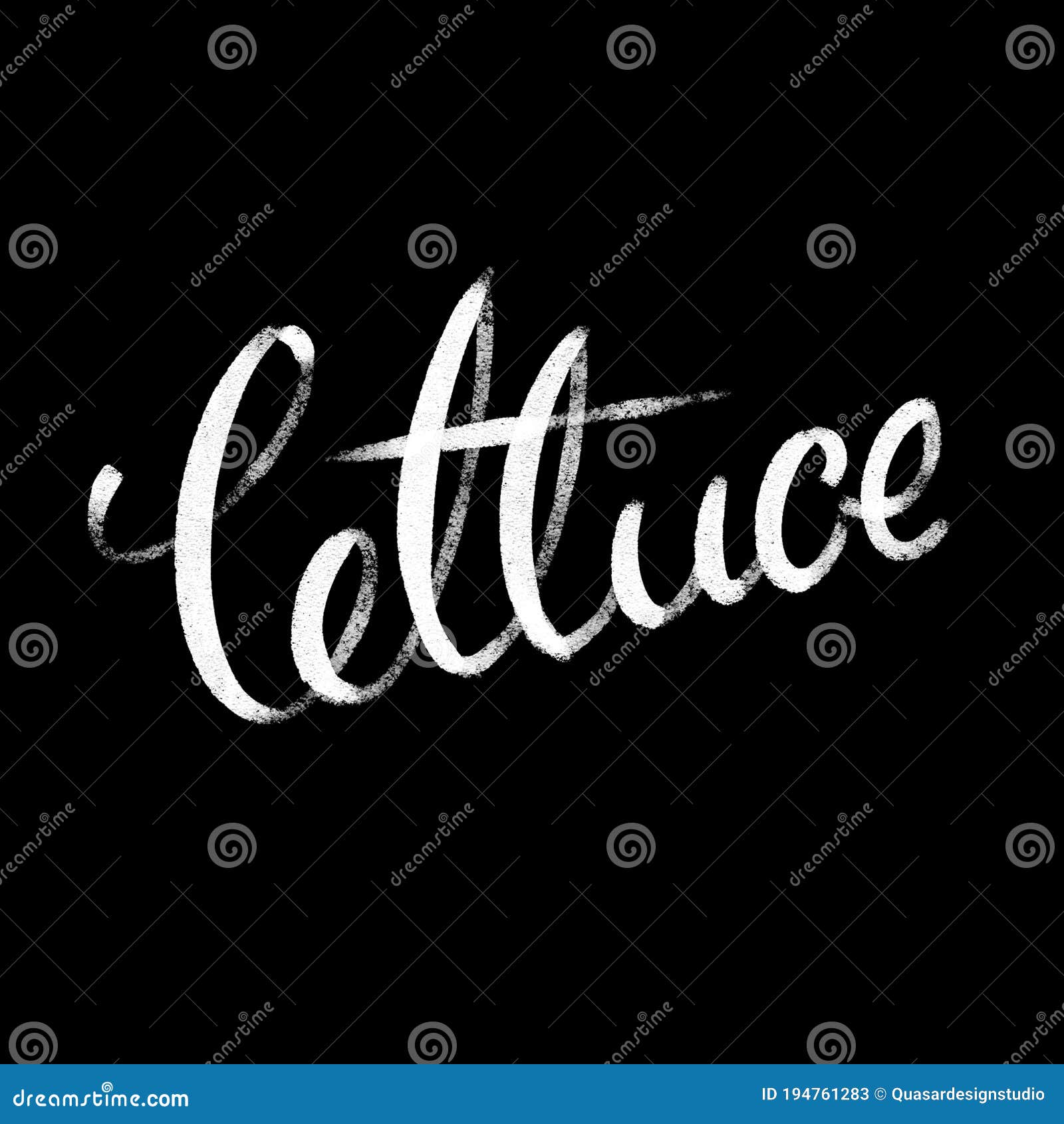 Lettuce Hand Drawn Lettering Text Stock Illustration - Illustration of ...