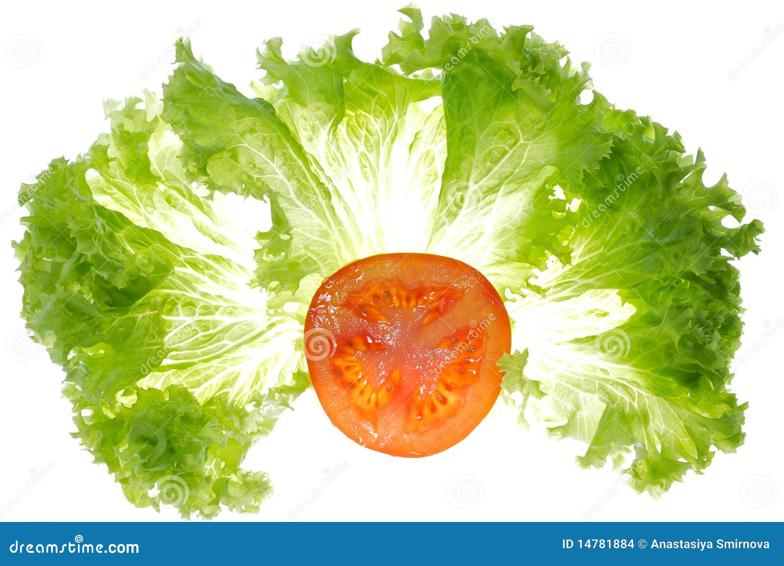 Slices Of Lettuce Leaves