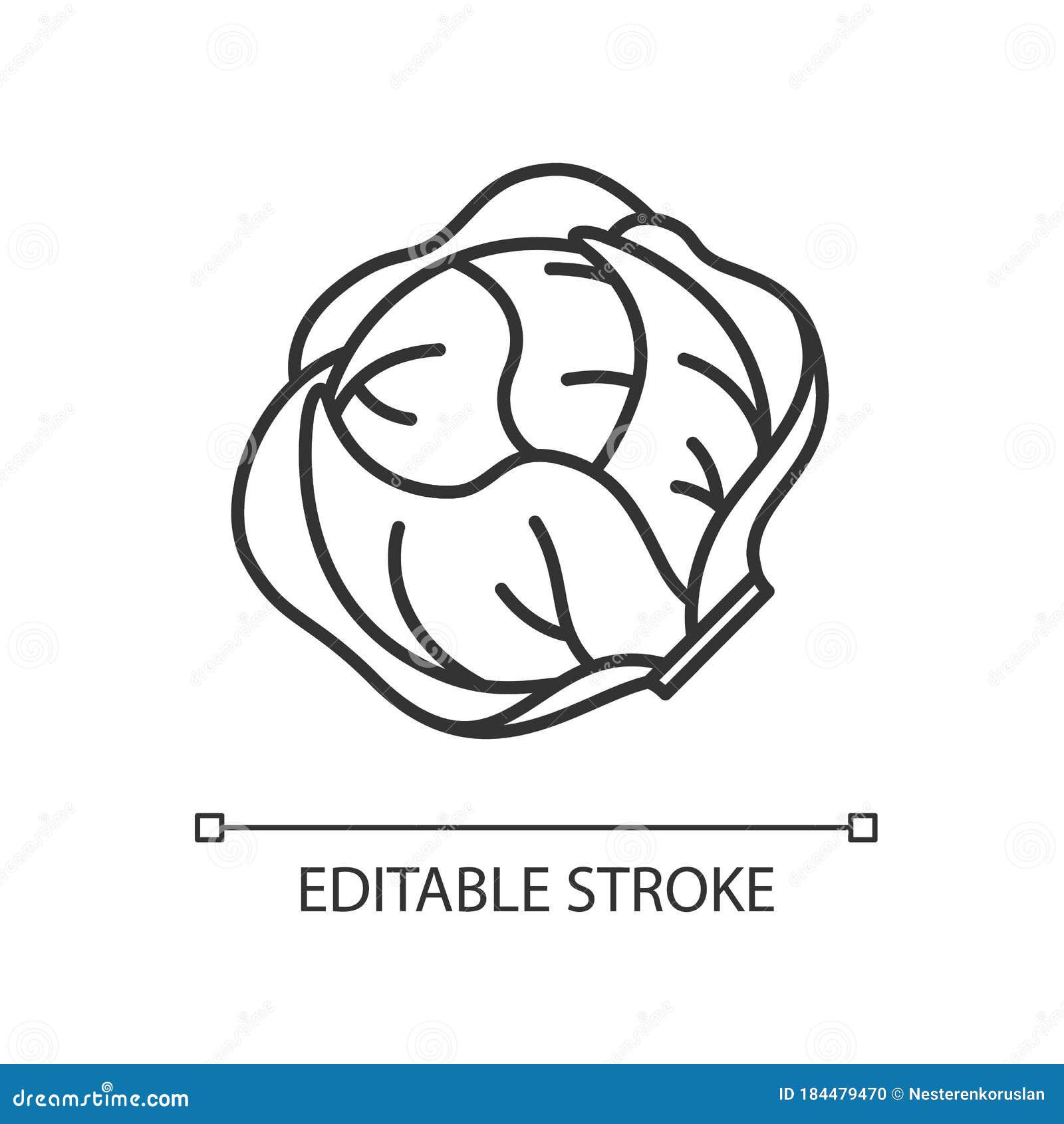 Lettuce Pixel Perfect Linear Icon Stock Vector - Illustration of line ...