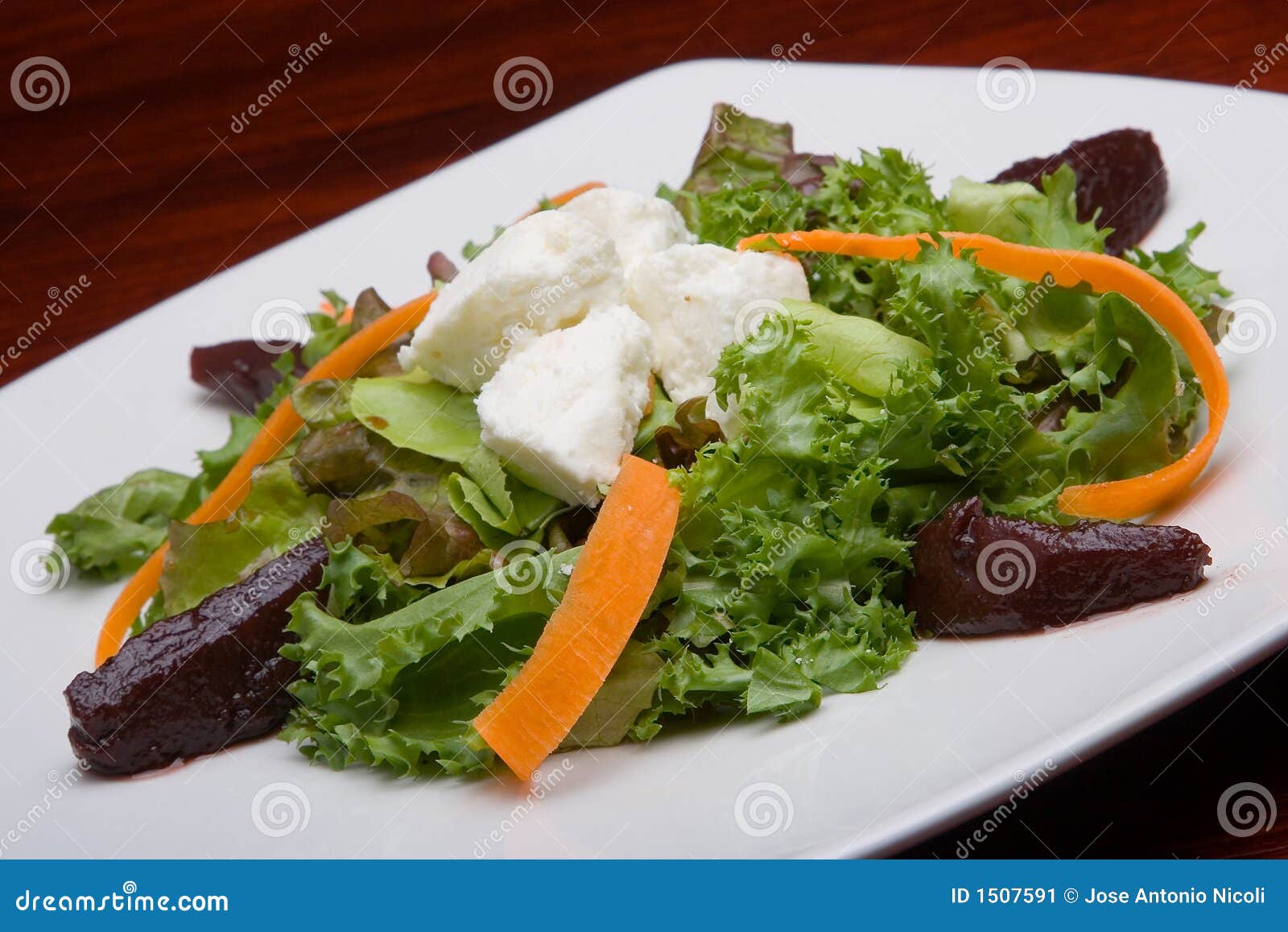 Lettuce salad and cheese stock image. Image of vegetarian - 1507591