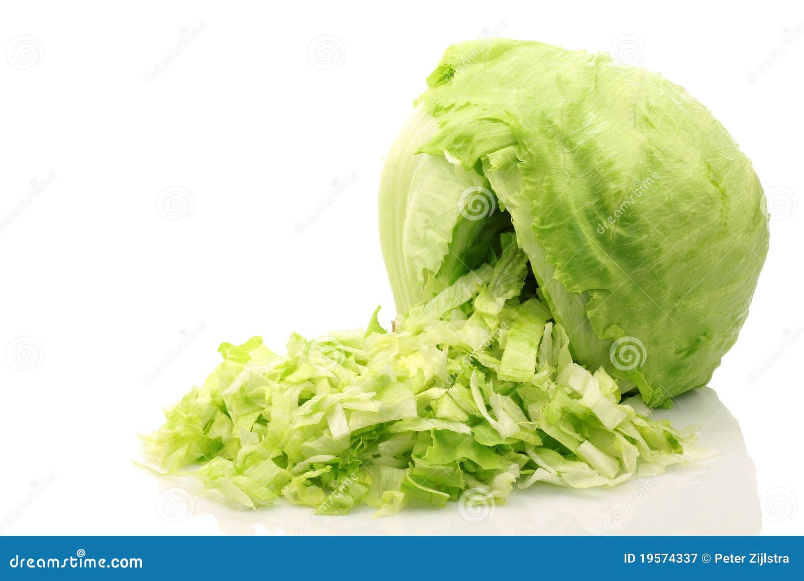 Lettuce with Side Opened with Pieces Coming Out Stock Image - Image of ...