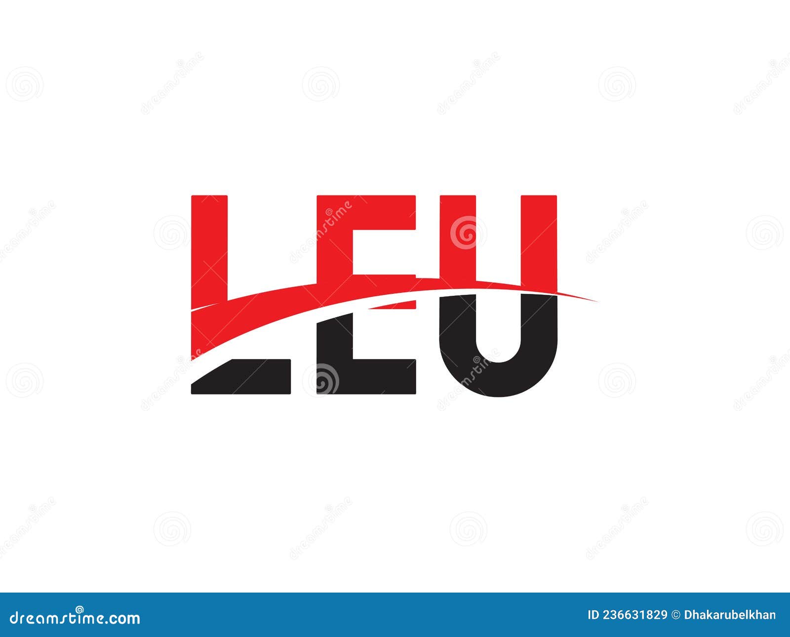 LEU Letter Initial Logo Design Stock Vector - Illustration of creative ...