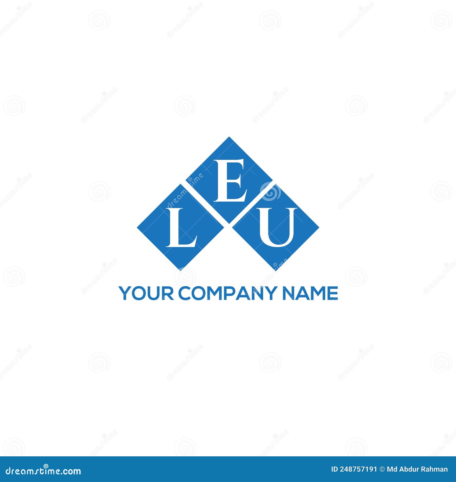 LEU Letter Logo Design on BLACK Background. LEU Creative Initials ...
