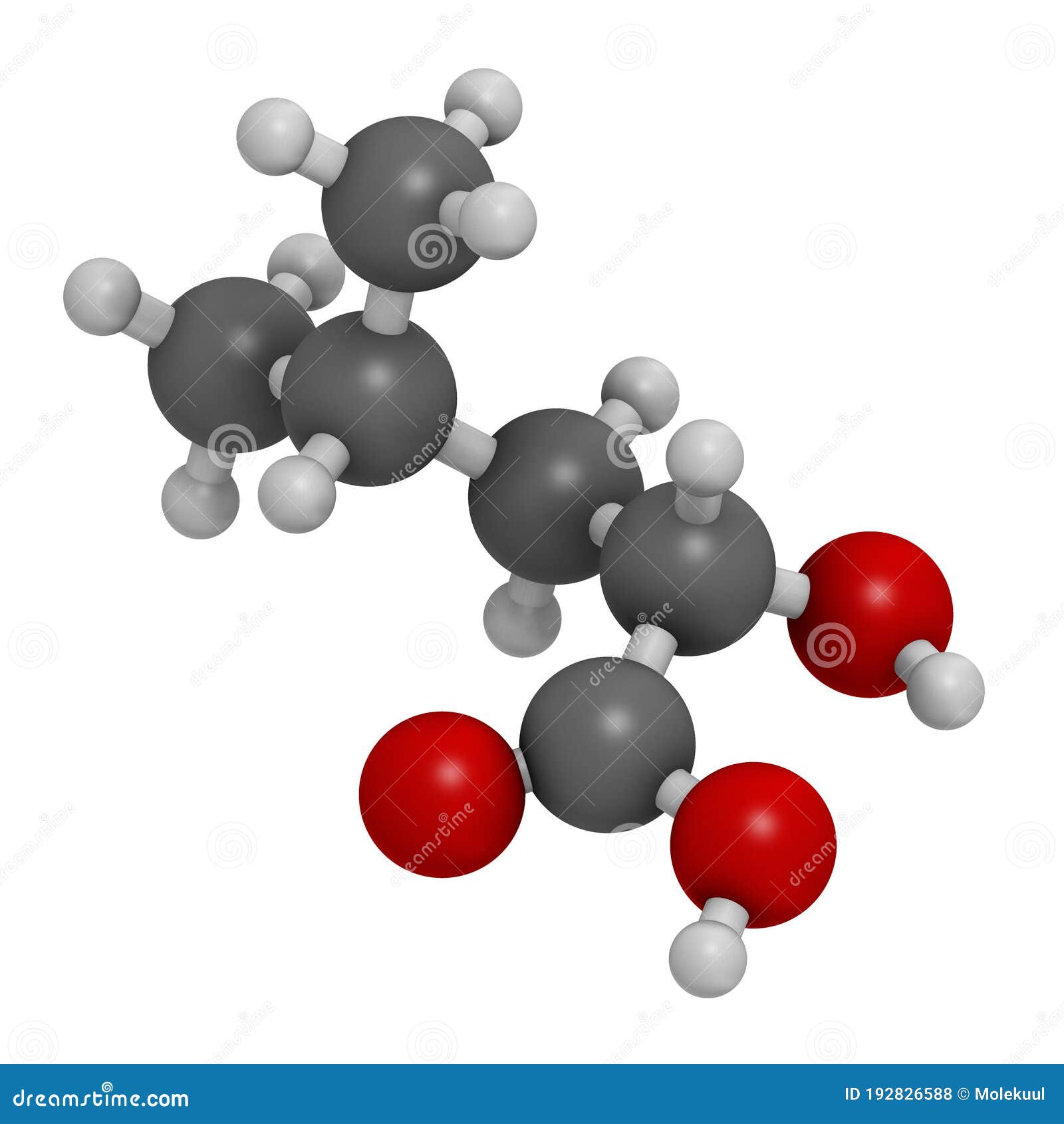 Leucic Acid or HICA Molecule. 3D Rendering Stock Photo - Illustration ...