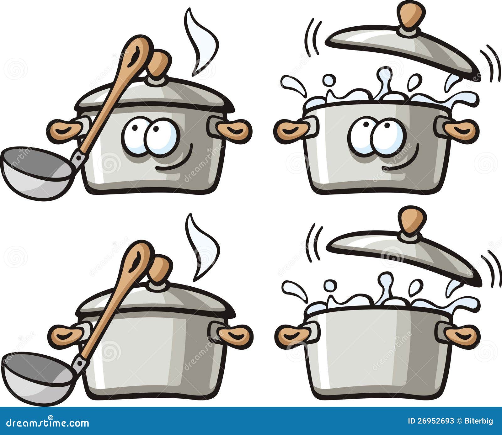 Leuk voedsel - soeppan vector illustratie. Illustration of diner - 26952693