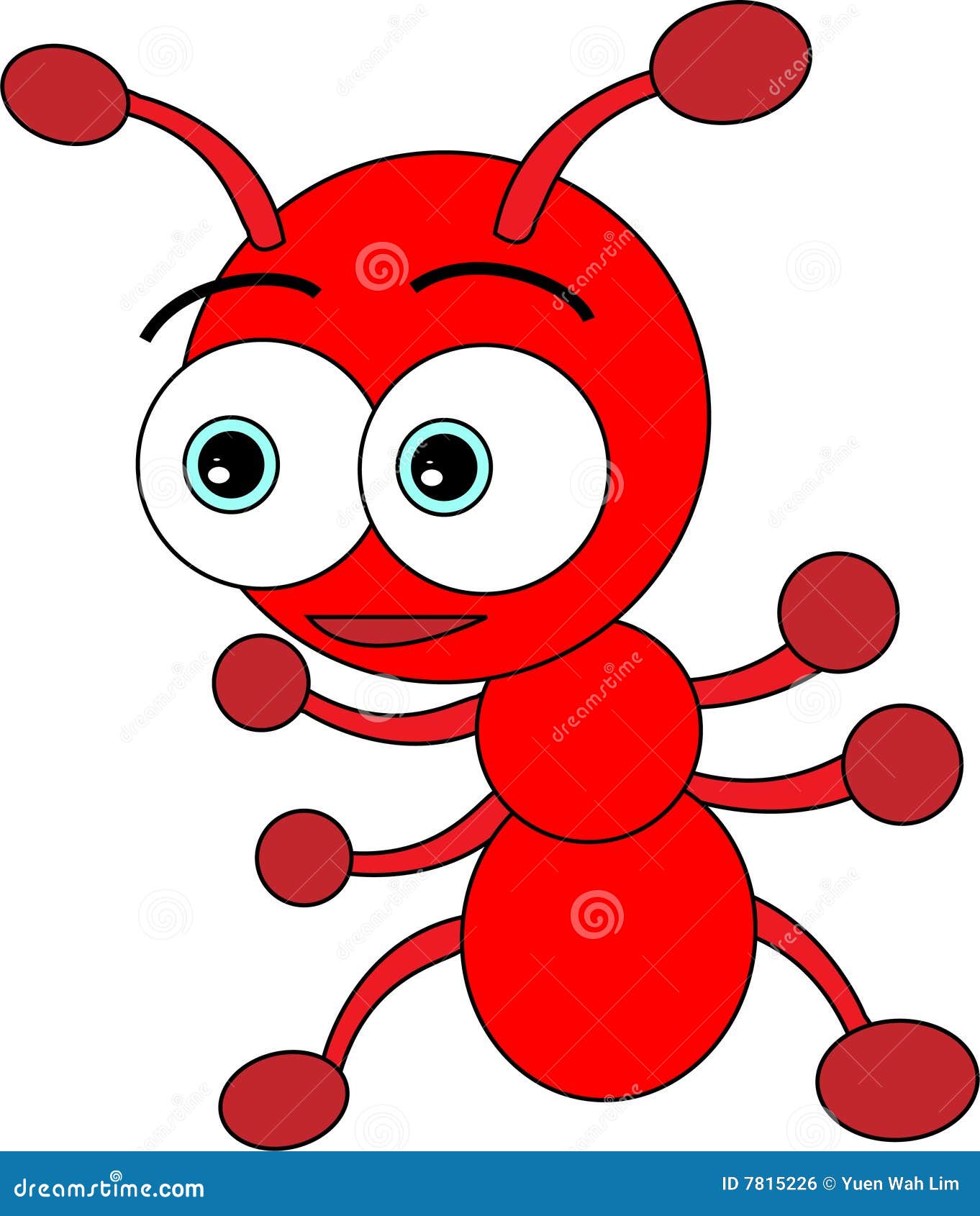Leuk Weinig Rode Mier vector illustratie. Illustration of illustratie ...