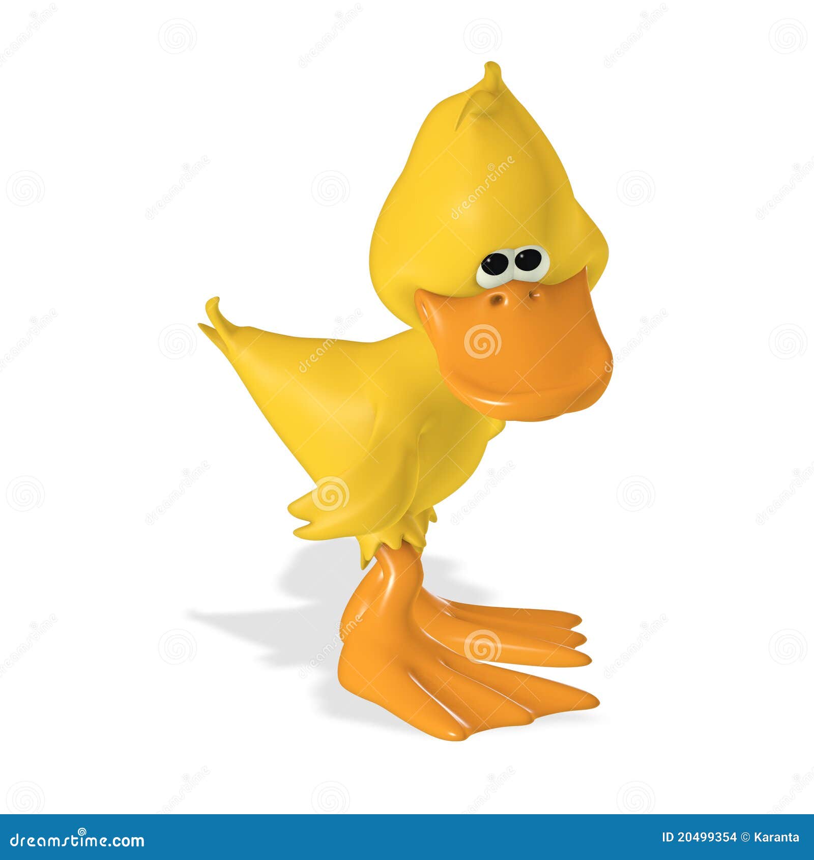 Leuke 3D Eend stock illustratie. Illustration of geel - 20499354