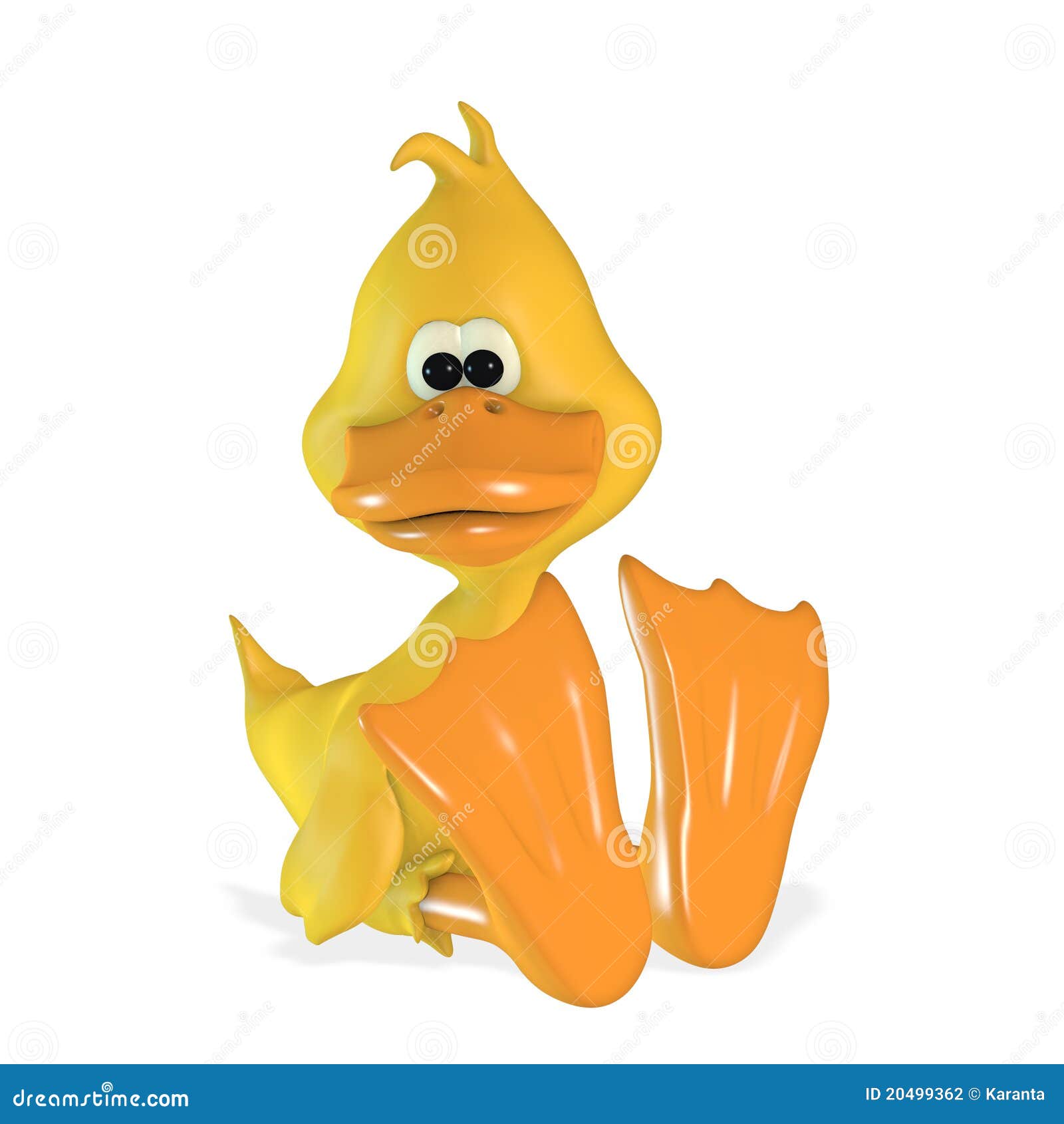 Leuke 3D Eend stock illustratie. Illustration of grafisch - 20499362