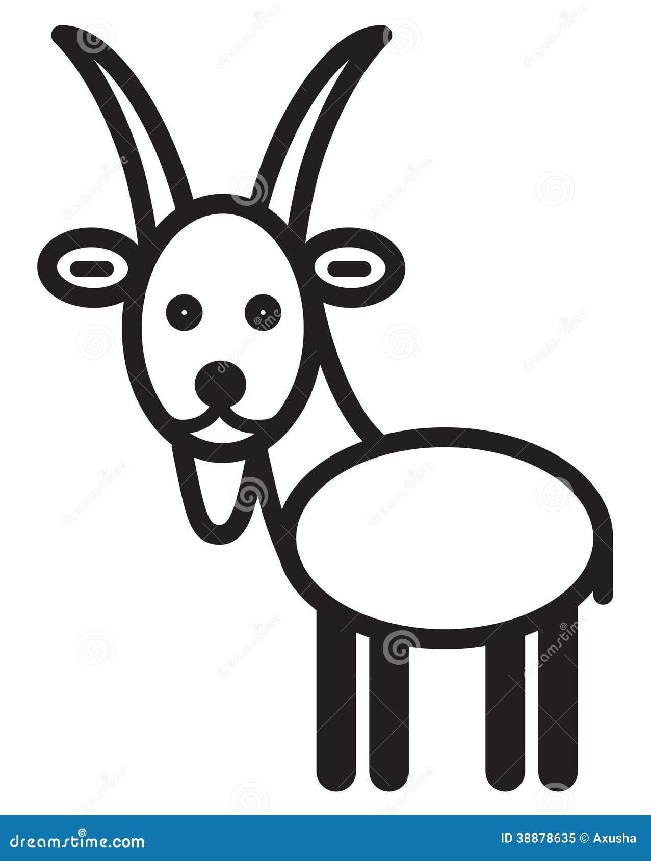 Leuke Dierlijke Geit - Illustratie Vector Illustratie - Illustration of ...