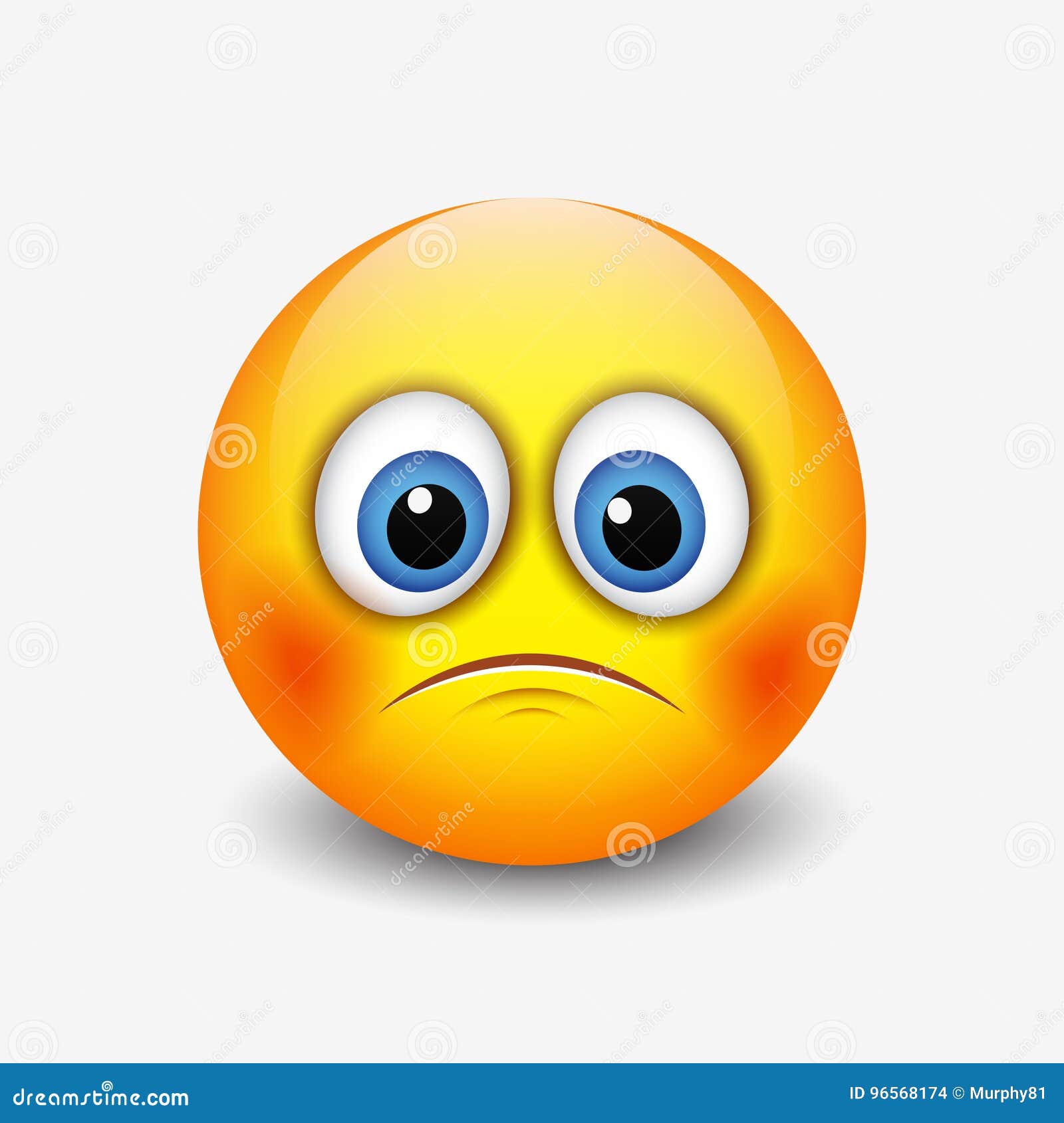 Leuke Droevige Emoticon, Emoji, Smiley - Vectorillustratie Vector ...