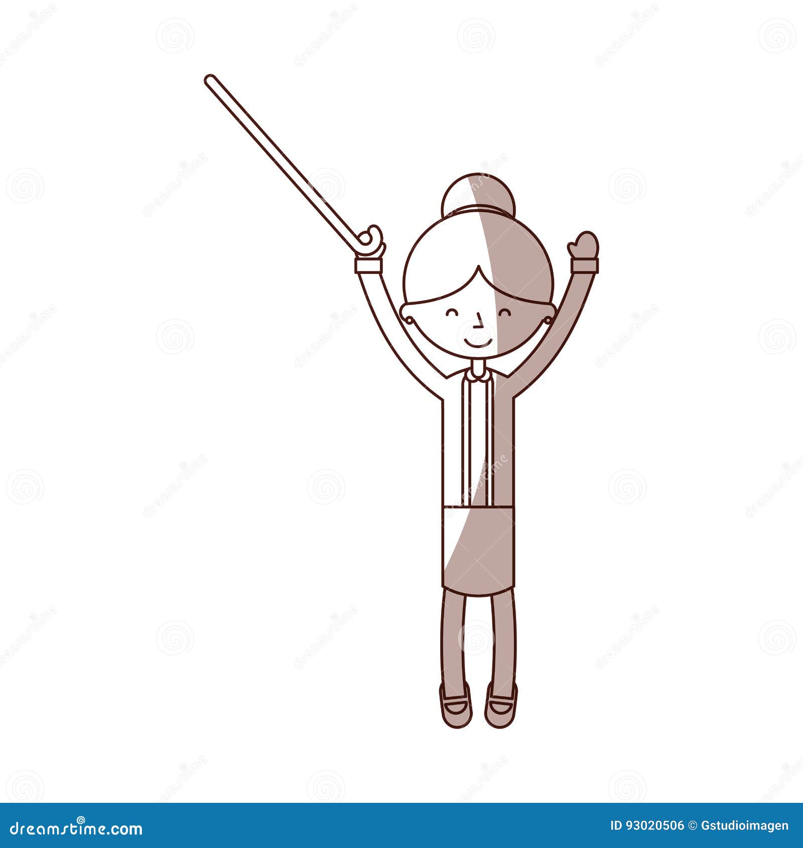 Leuke Grootmoeder Met Rietavatar Karakter Vector Illustratie ...