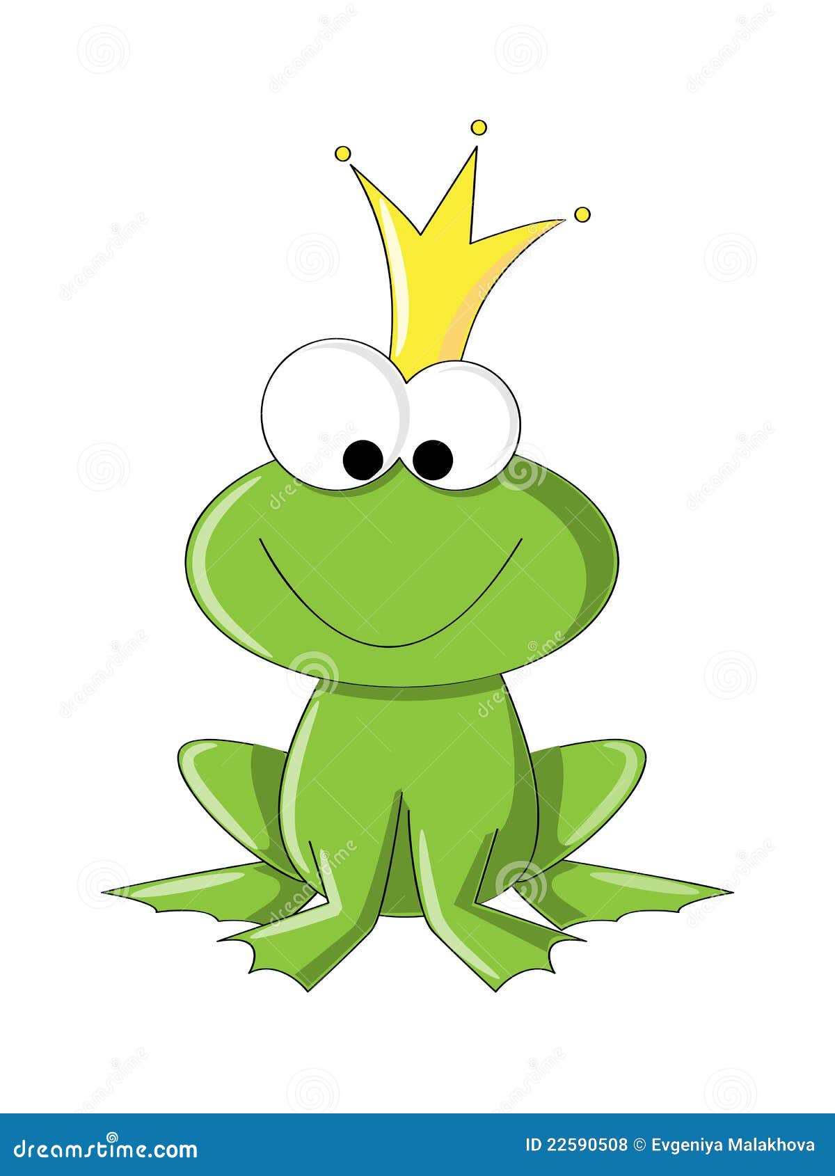 Leuke kikker vector illustratie. Illustration of glimlachen - 22590508