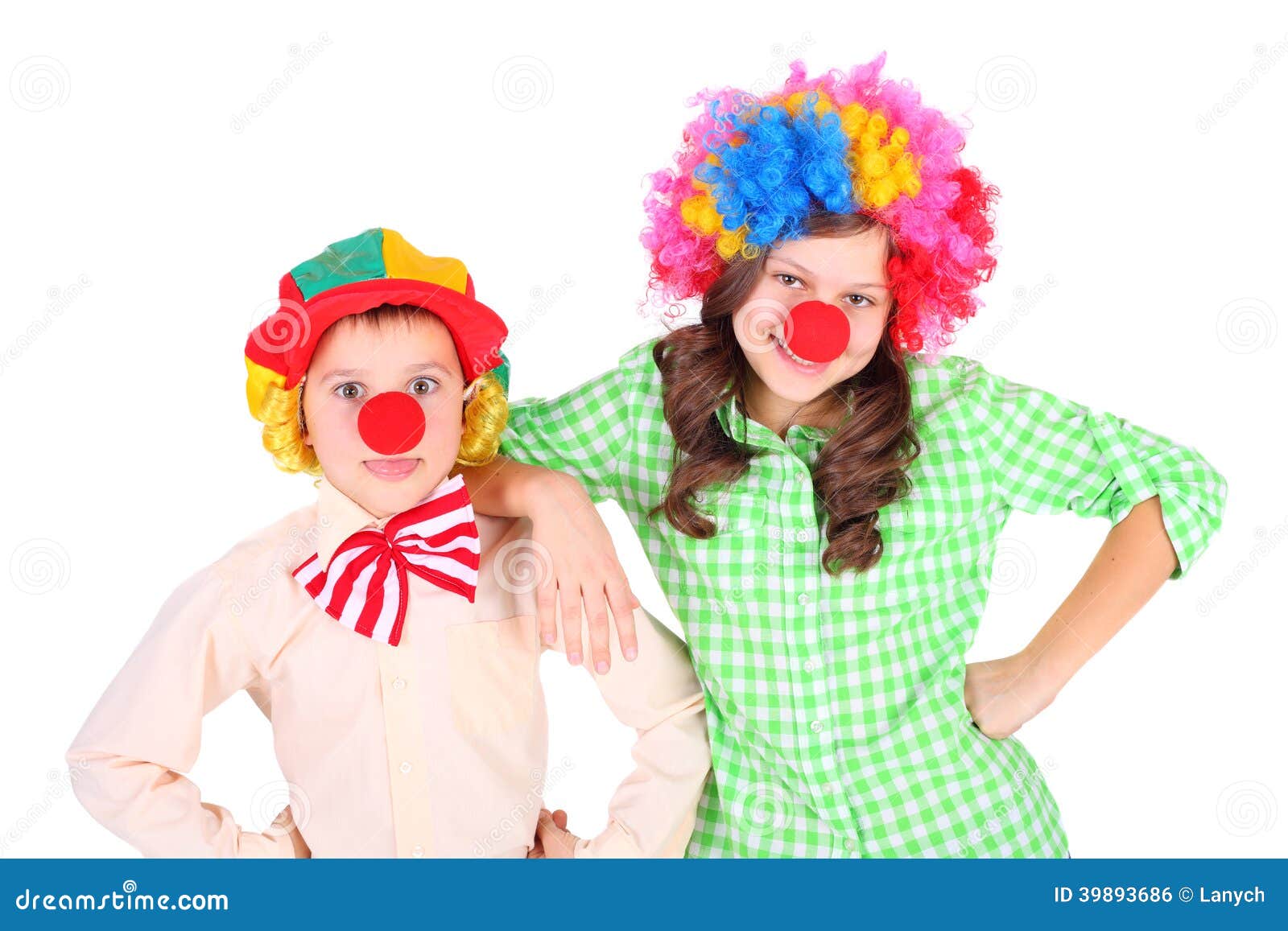 Leuke kleine clowns stock foto. Image of pret, familie - 39893686