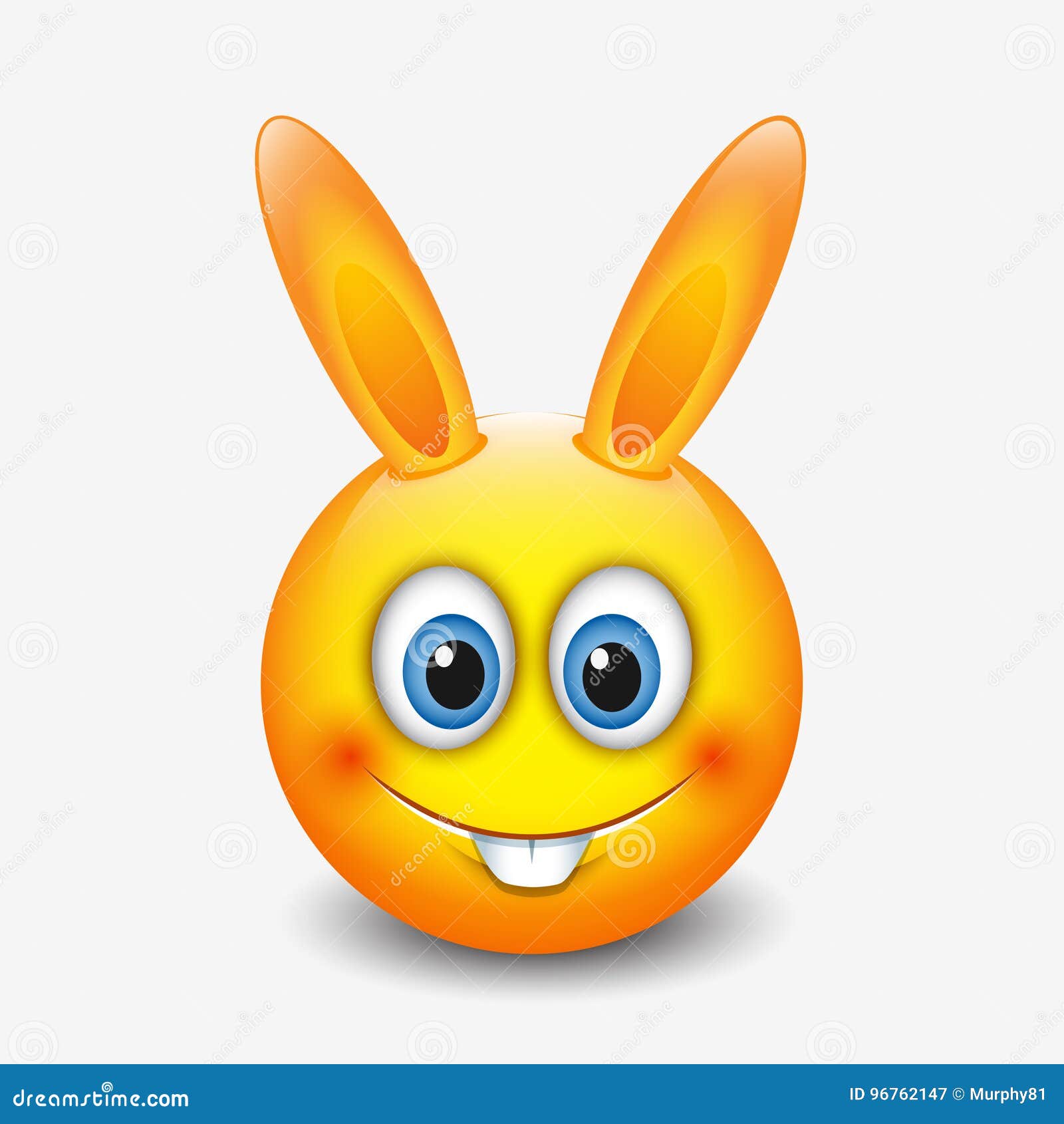 Leuke Paashaas Emoticon, Emoji - Vectorillustratie Vector Illustratie ...