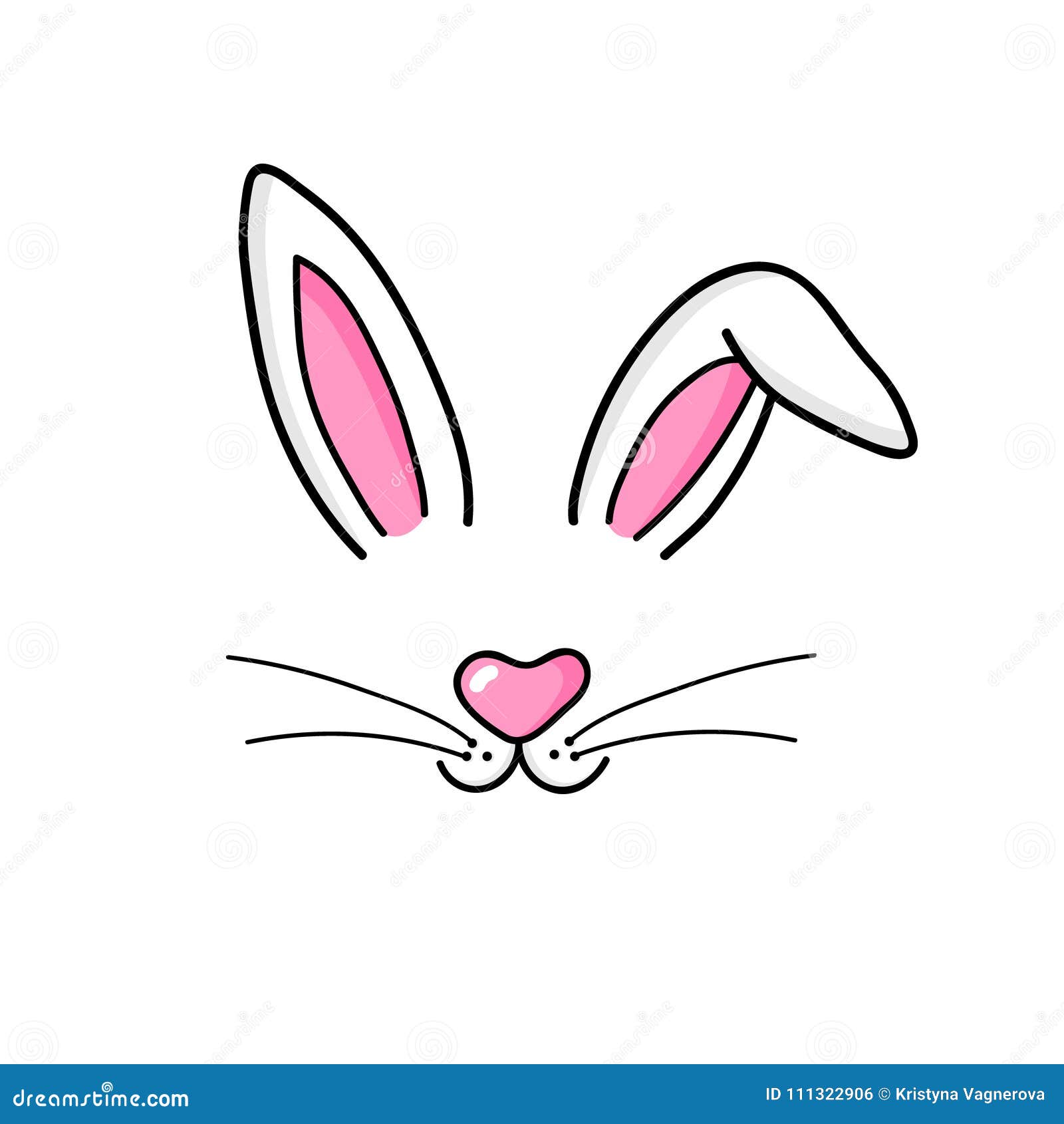 Leuke Paashaas Vectorillustratie Vector Illustratie - Illustration of ...