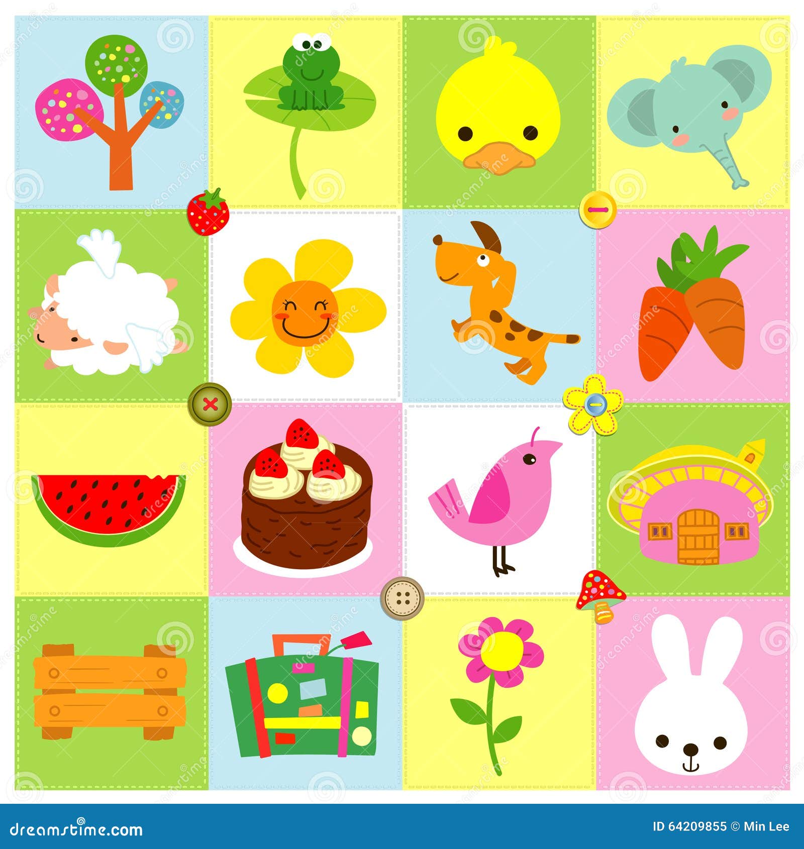 Leuke pictogrammen vector illustratie. Illustration of boom - 64209855