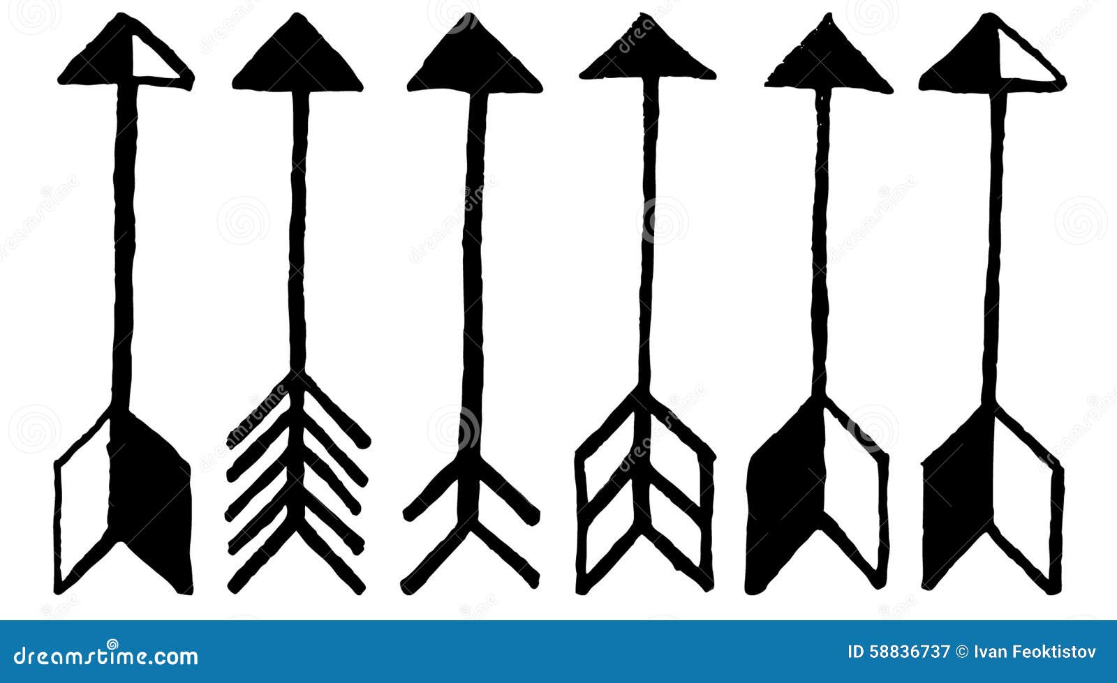 Leuke pijlen vector illustratie. Illustration of jager - 58836737