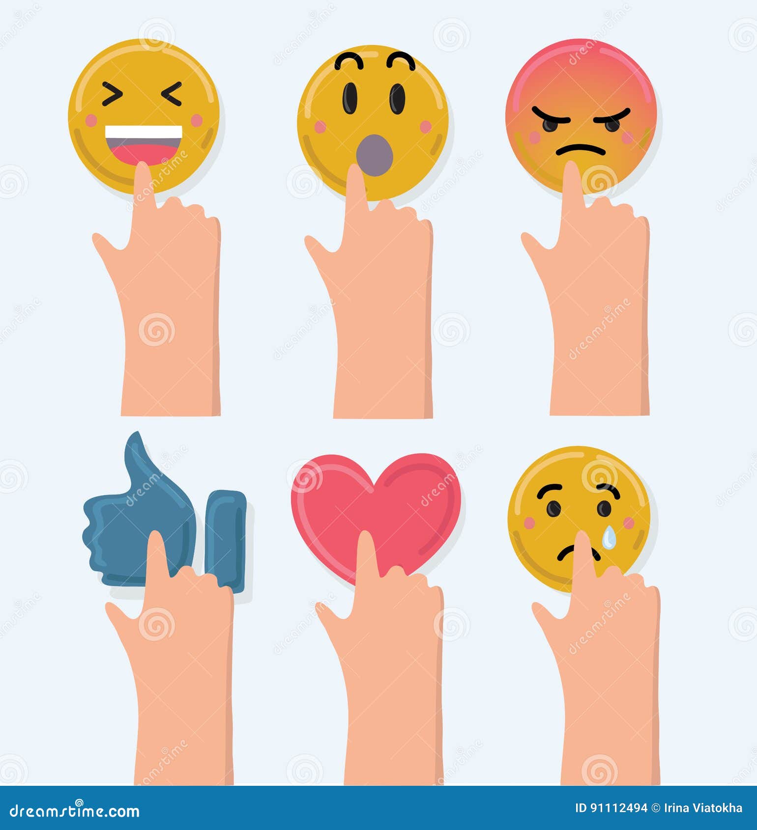 Leuke Smiley Emoticons, Emoji Vector Illustratie - Illustration of ...