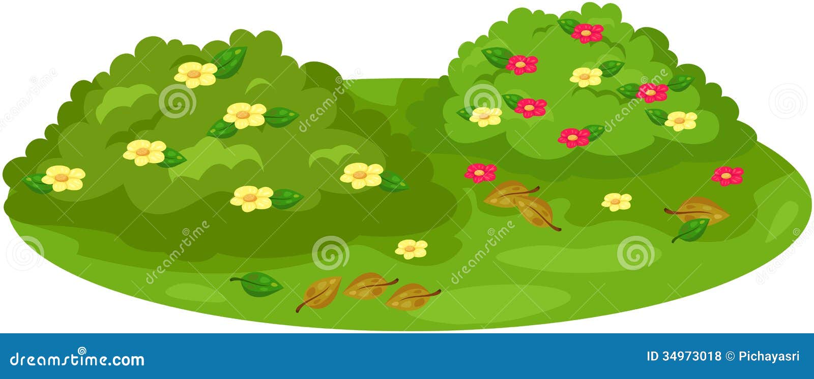 Leuke struik op tuin vector illustratie. Illustration of geïsoleerd ...