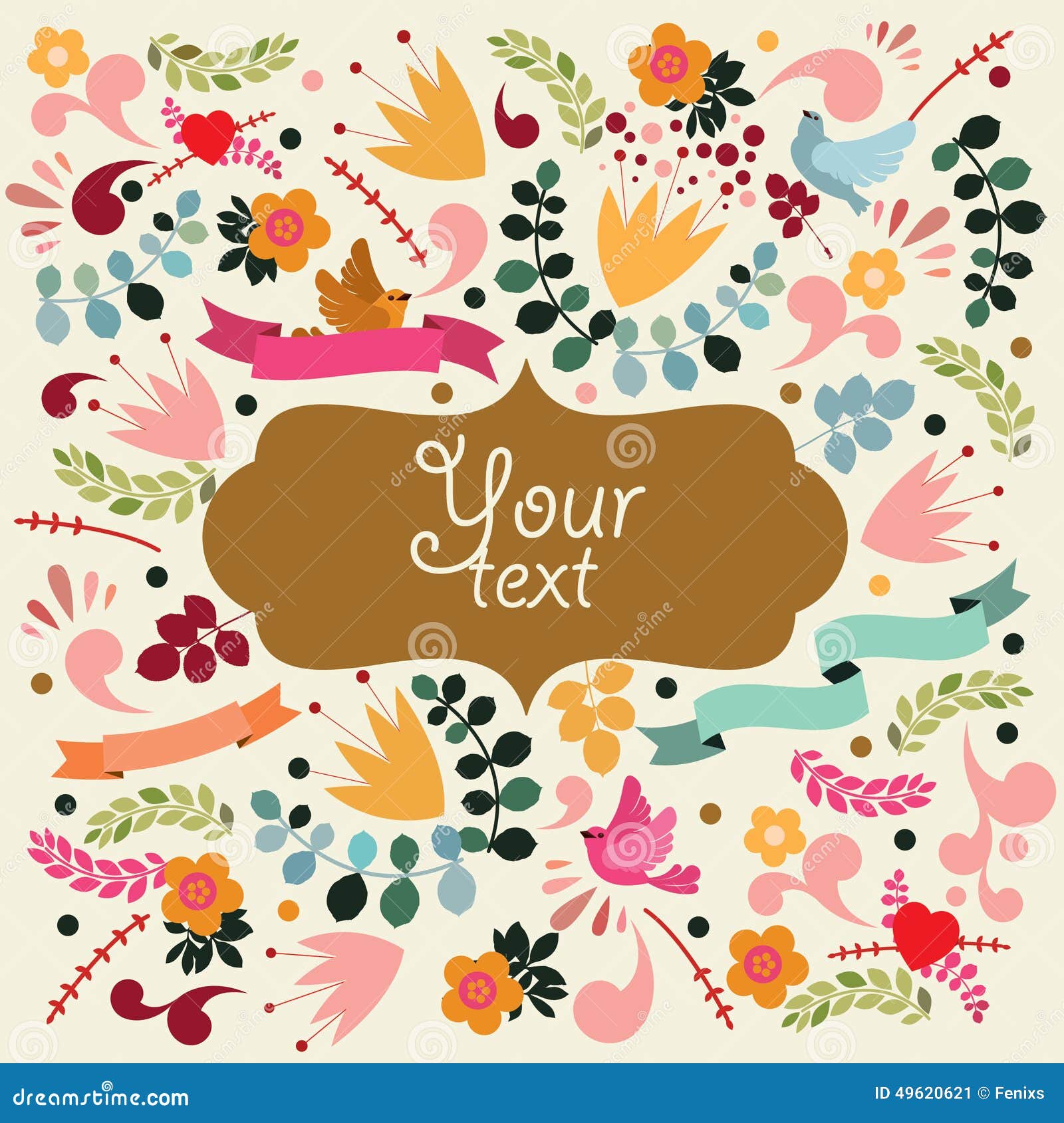 Leuke Vectorkaart Met Etiket Vector Illustratie - Illustration of hart ...