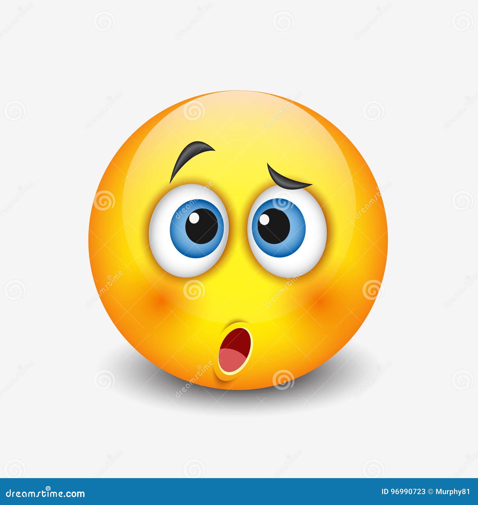 Verwarde Emoticons Overstuur Emoji Met Boos Gezicht Verhoogde