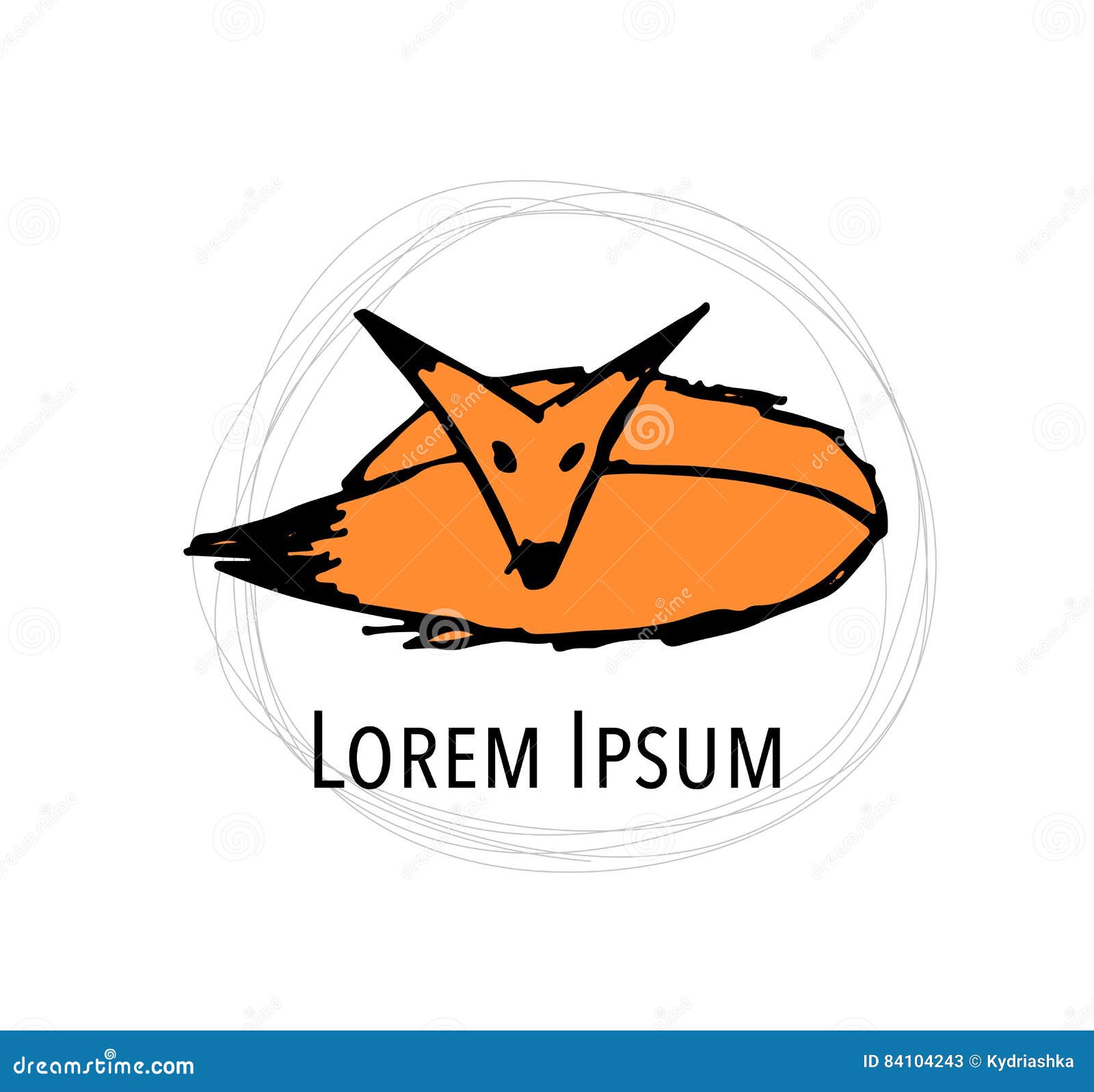 Leuke Vos, Schets Voor Uw Ontwerp Vector Illustratie - Illustration of ...