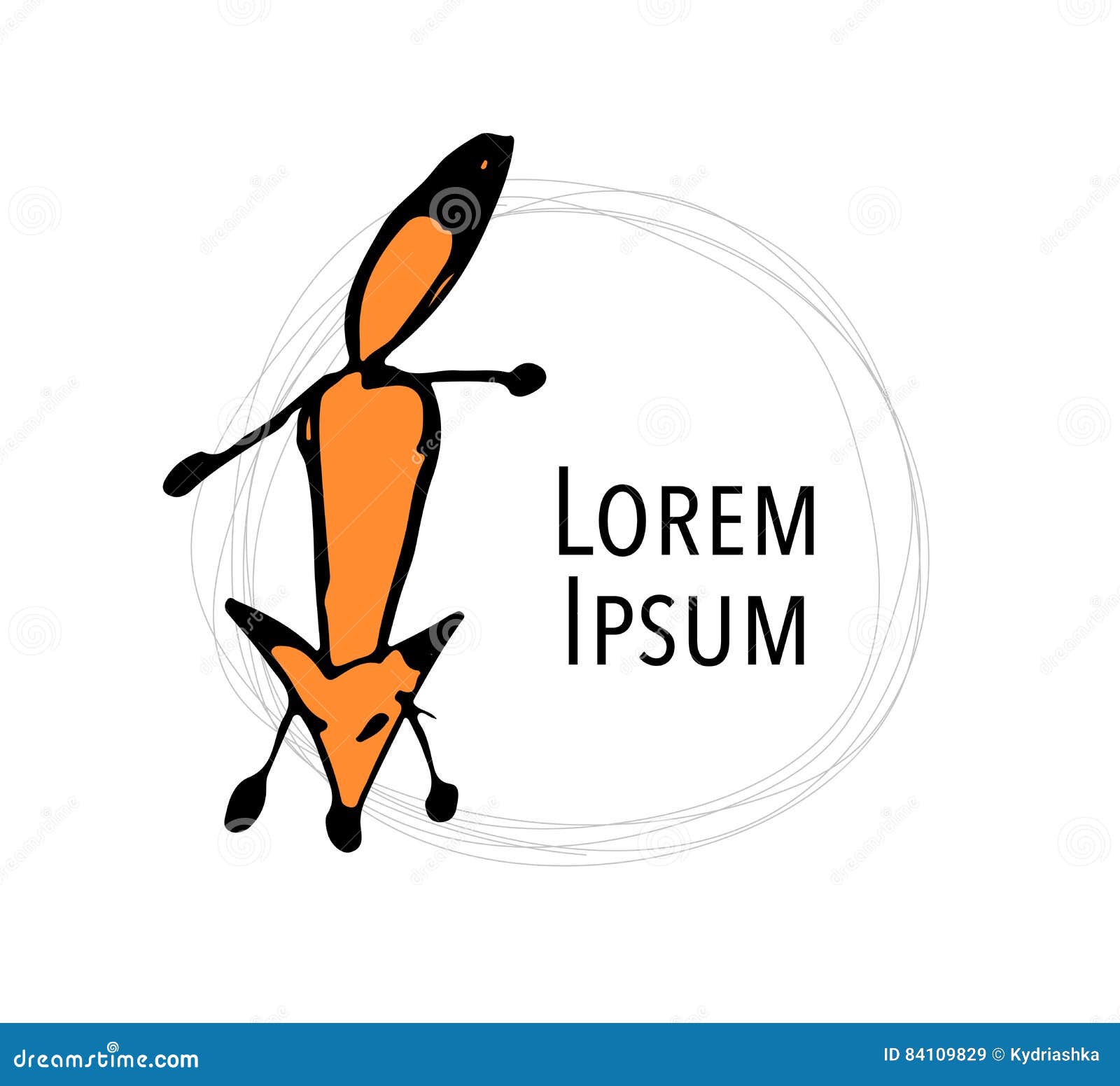 Leuke Vos, Schets Voor Uw Ontwerp Vector Illustratie - Illustration of ...