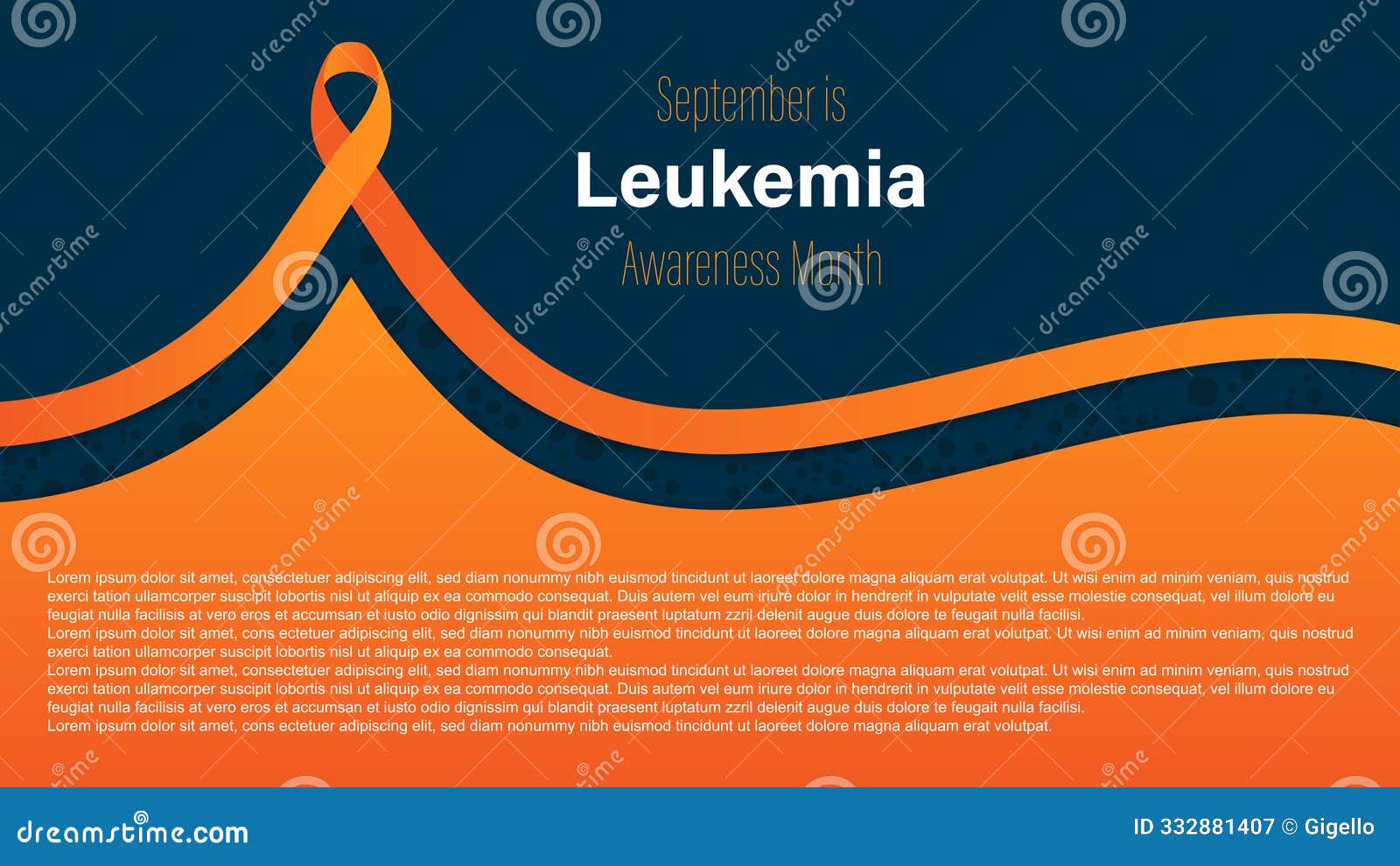 Leukemia Awareness Month. Orange Color Ribbon Isolated On Transparent ...